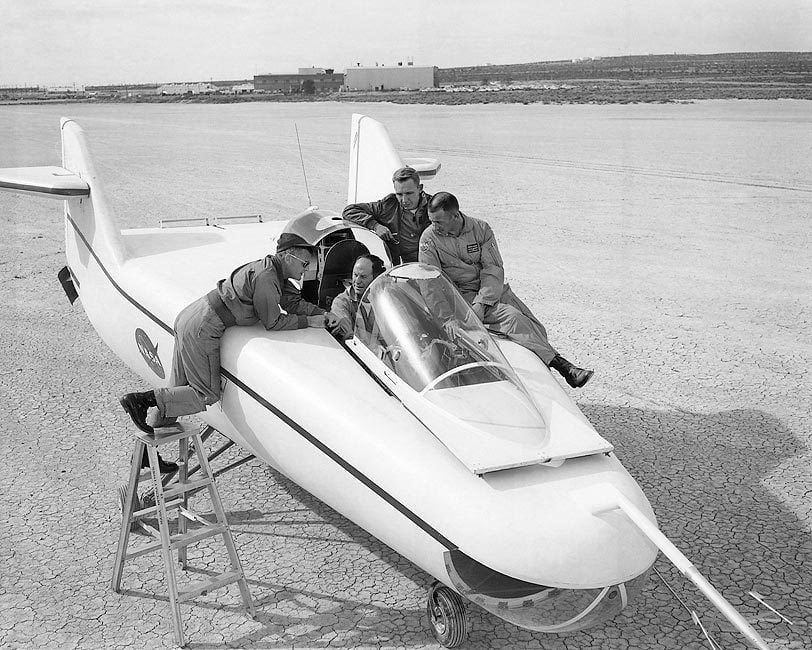 Chuck Yeager in M2-F1 Lifting Body Style - A - 12x18 Inch Laminated ...