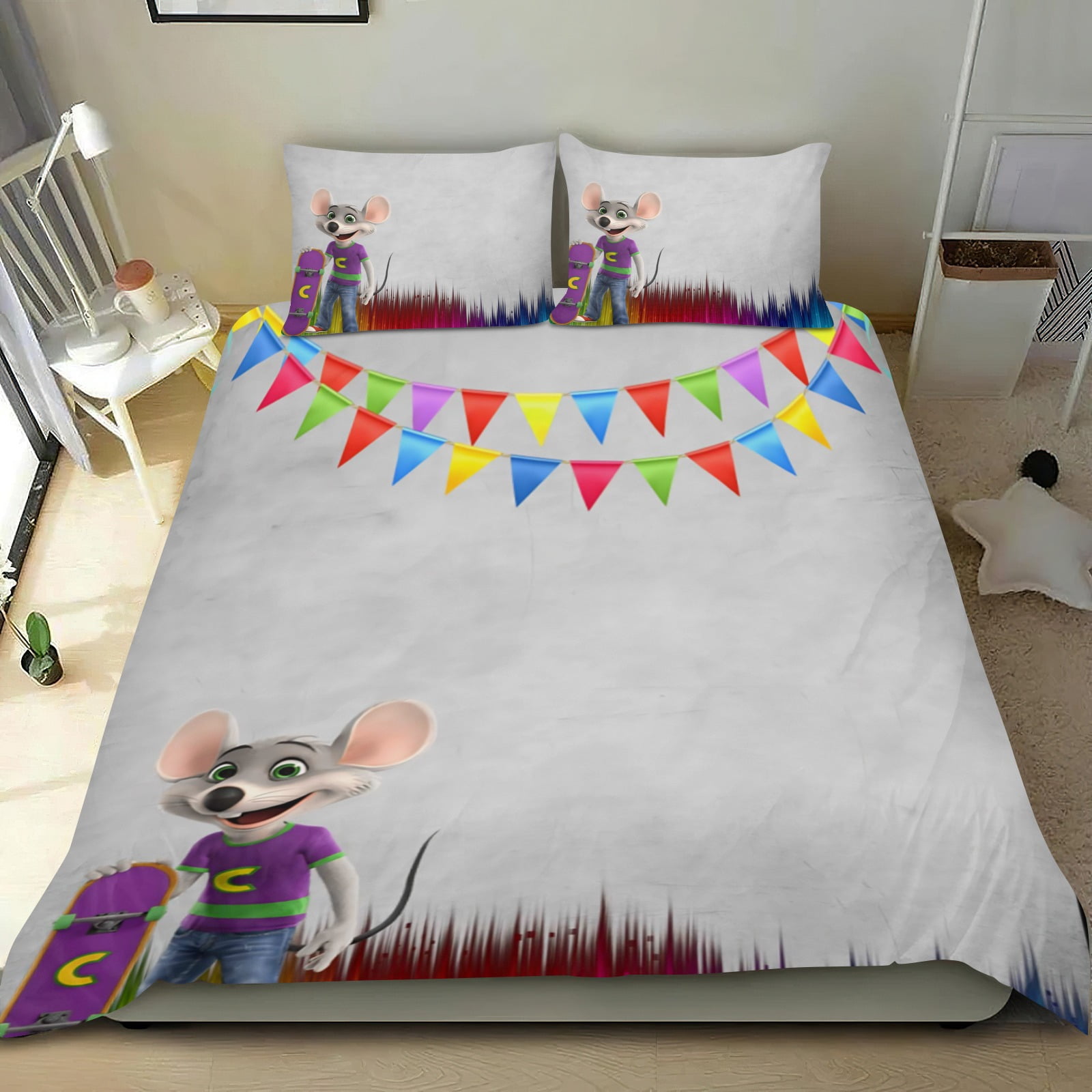 Chuck e Cheese Down Duvet Cover Gift Full Size Cotton Bedding Set ...