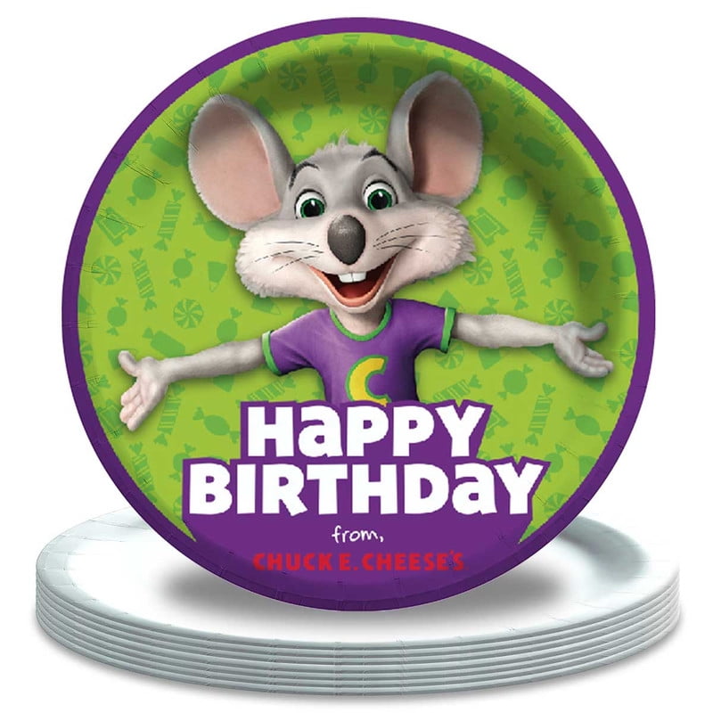 Chuck e Cheese Birthday Decorations Plates Party Supplies Tableware ...