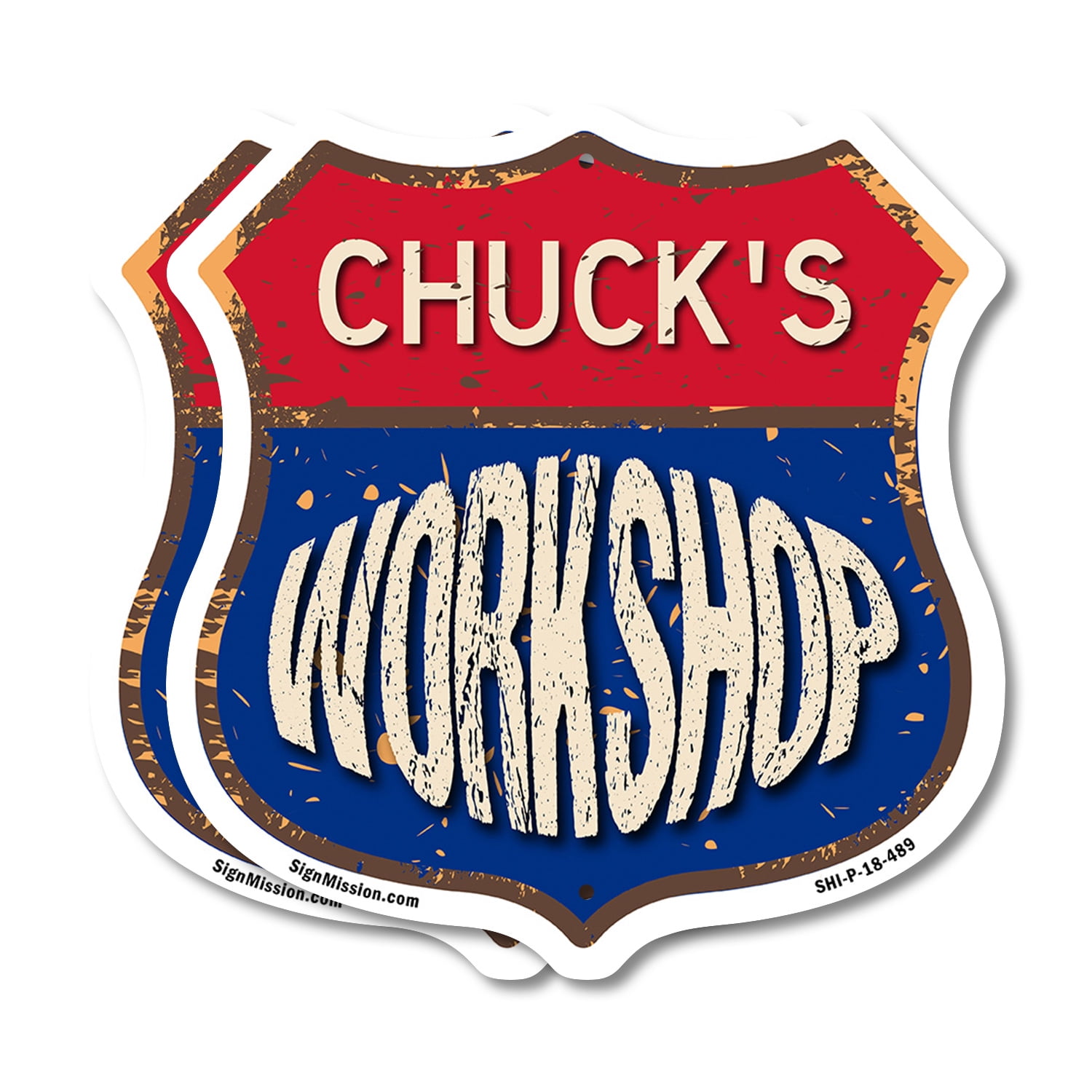 Chuck's Workshop (2 Pack) 18 inch X 18 inch Shield Shaped Commercial ...