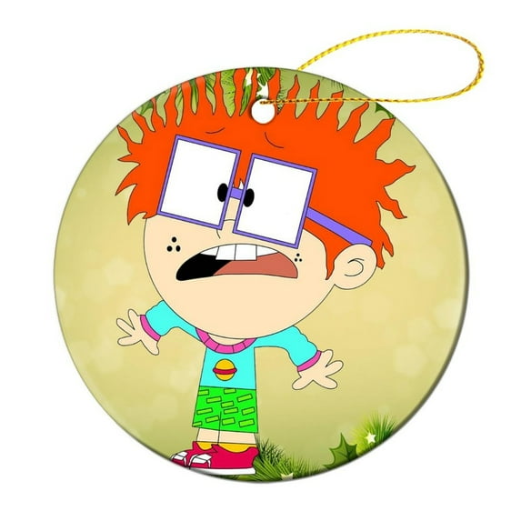 Chuckie Rugrats Round Christmas Tree Hanging Decor Ceramic Xmas ...
