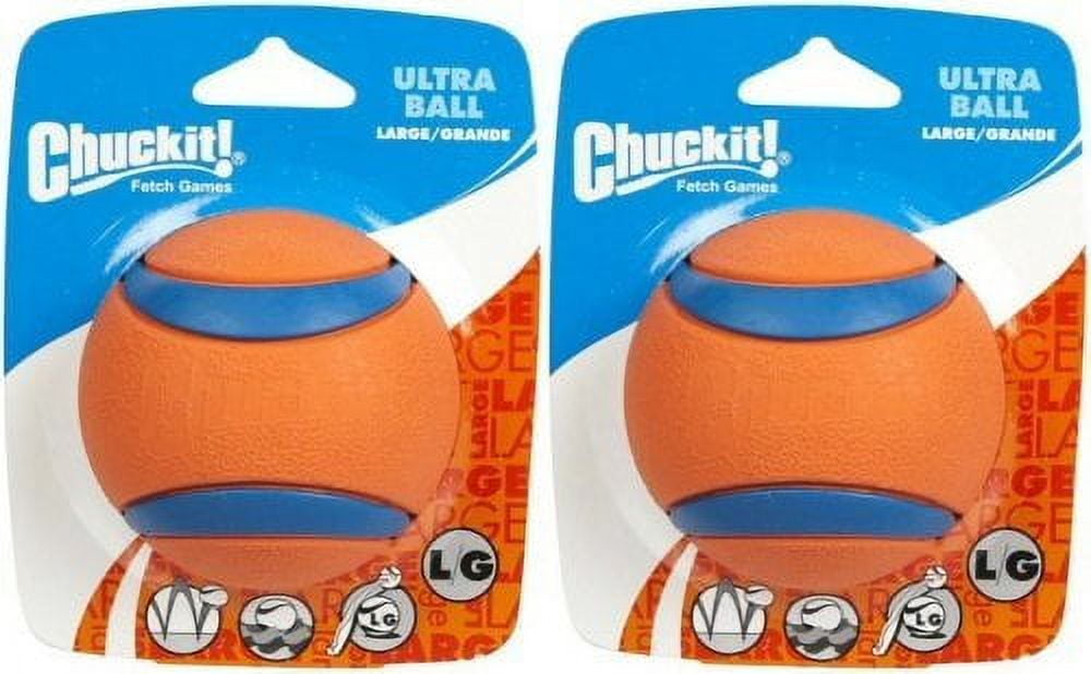 Chuckit! Large Ultra Ball Dog Fetch Toy 3 inch Set of 2 Durable Rubber ...