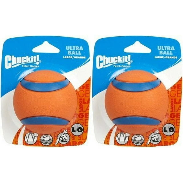 Chuckit Large Ultra Balls Set of 2, Durable High-Bounce Rubber Fetch ...
