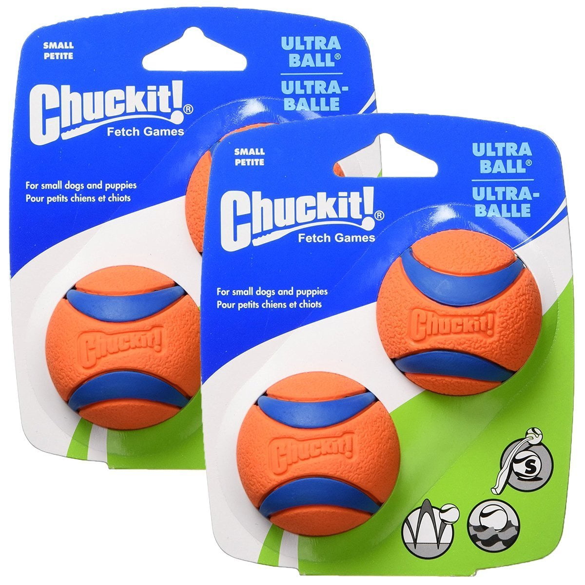Chuckit! Dog Fetch Toy ULTRA BALL Durable Rubber Fits Launcher SMALL 4 ...