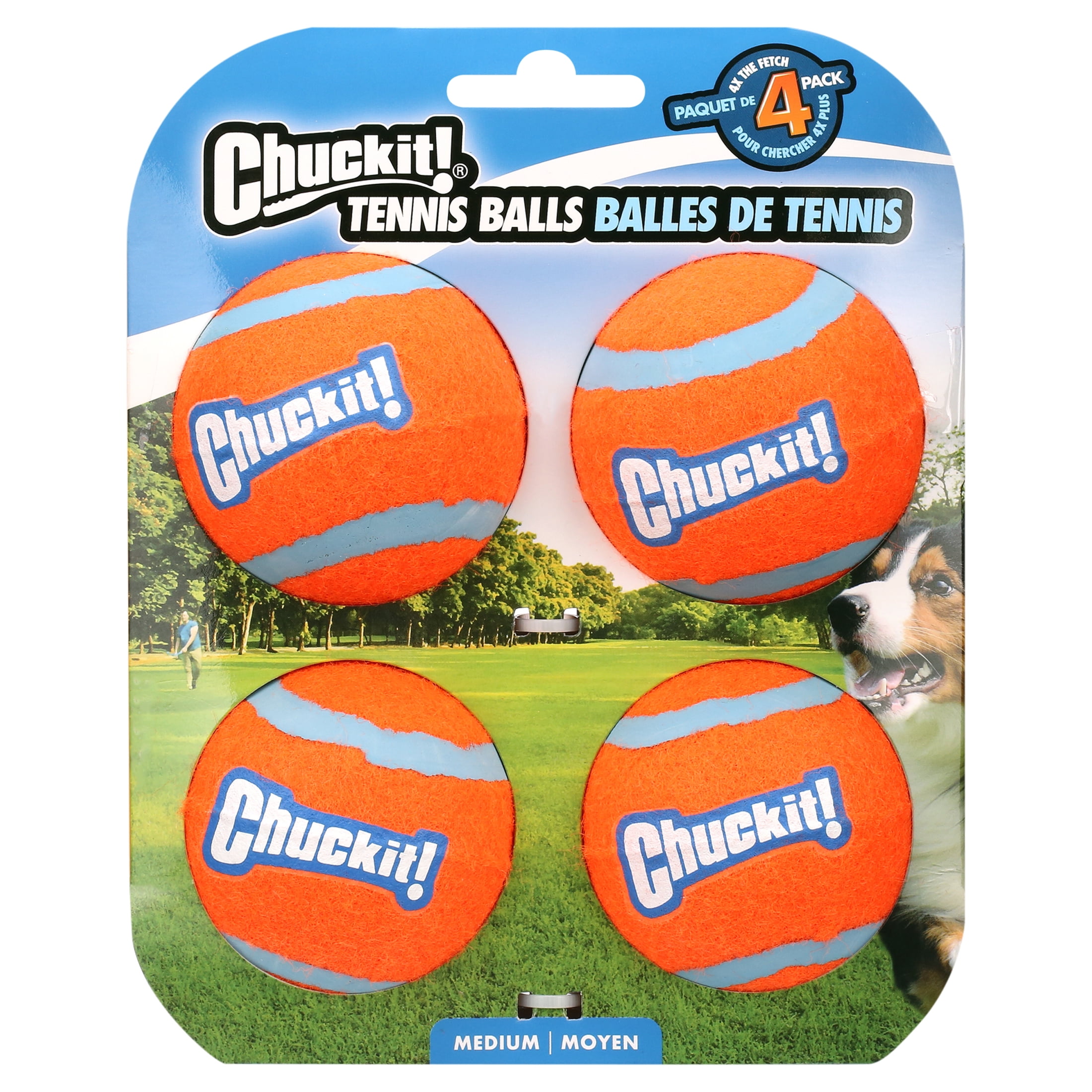 Chuckit! Tennis Dog Ball Durable Rubber Fetch Toy For Dogs, Medium 2.5 ...