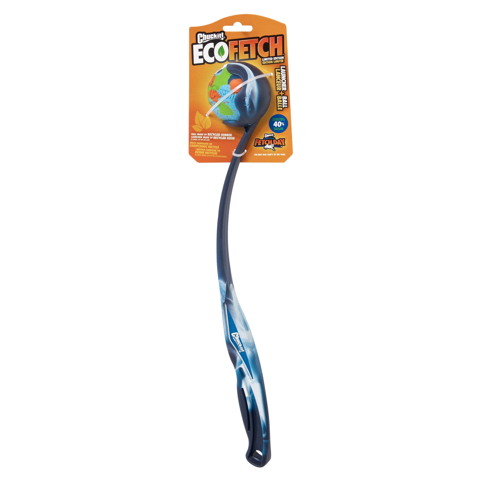 Chuckit! EcoFetch™ 18M Ball Launcher Recycled Rubber Dog Toy, 18" Long ...