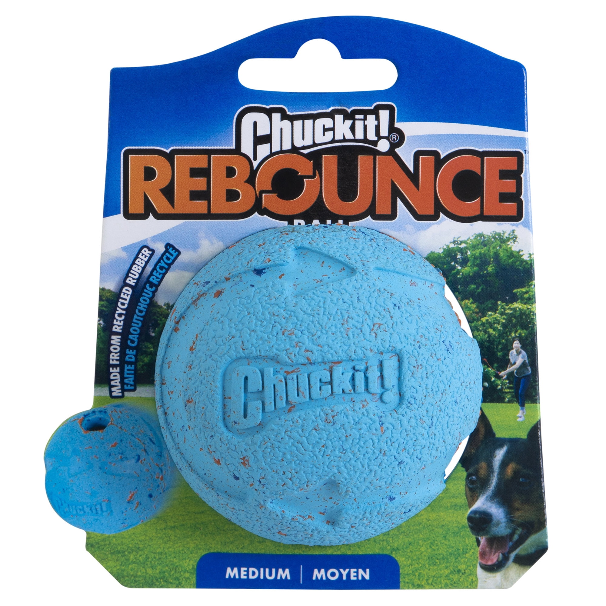 Chuckit! Ecofriendly Rebounce Rubber Ball Fetch Dog Toy, Pack of 1 ...