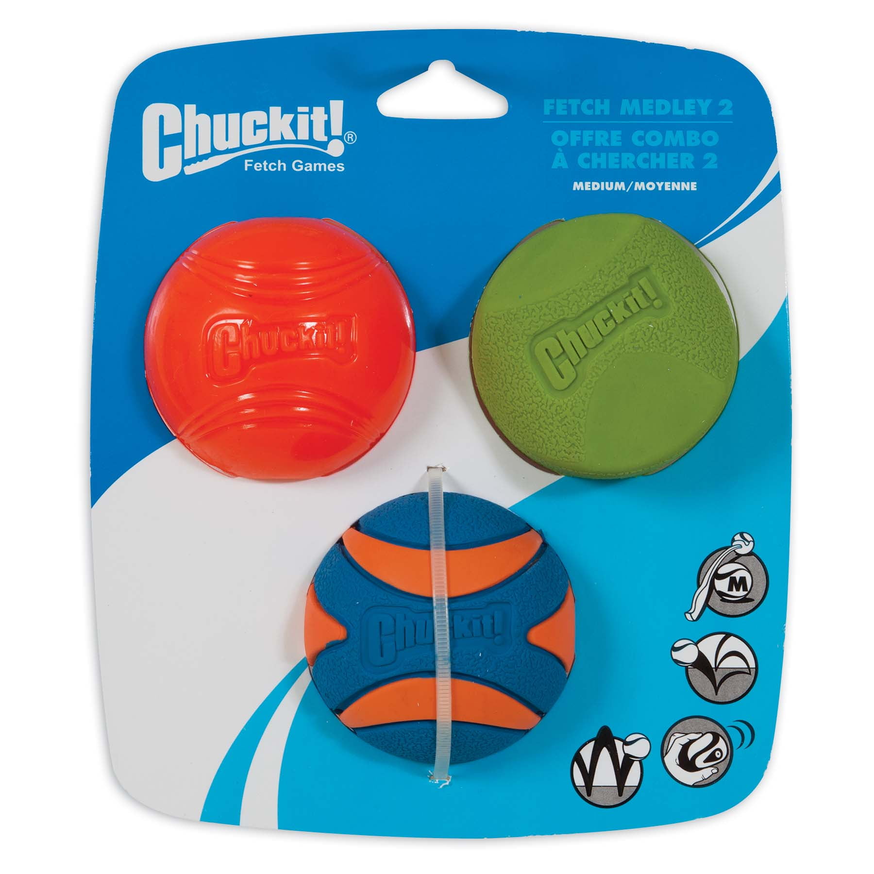 Chuckit! Fetch Balls Medley Dog Toy, 3 Count - Walmart.com