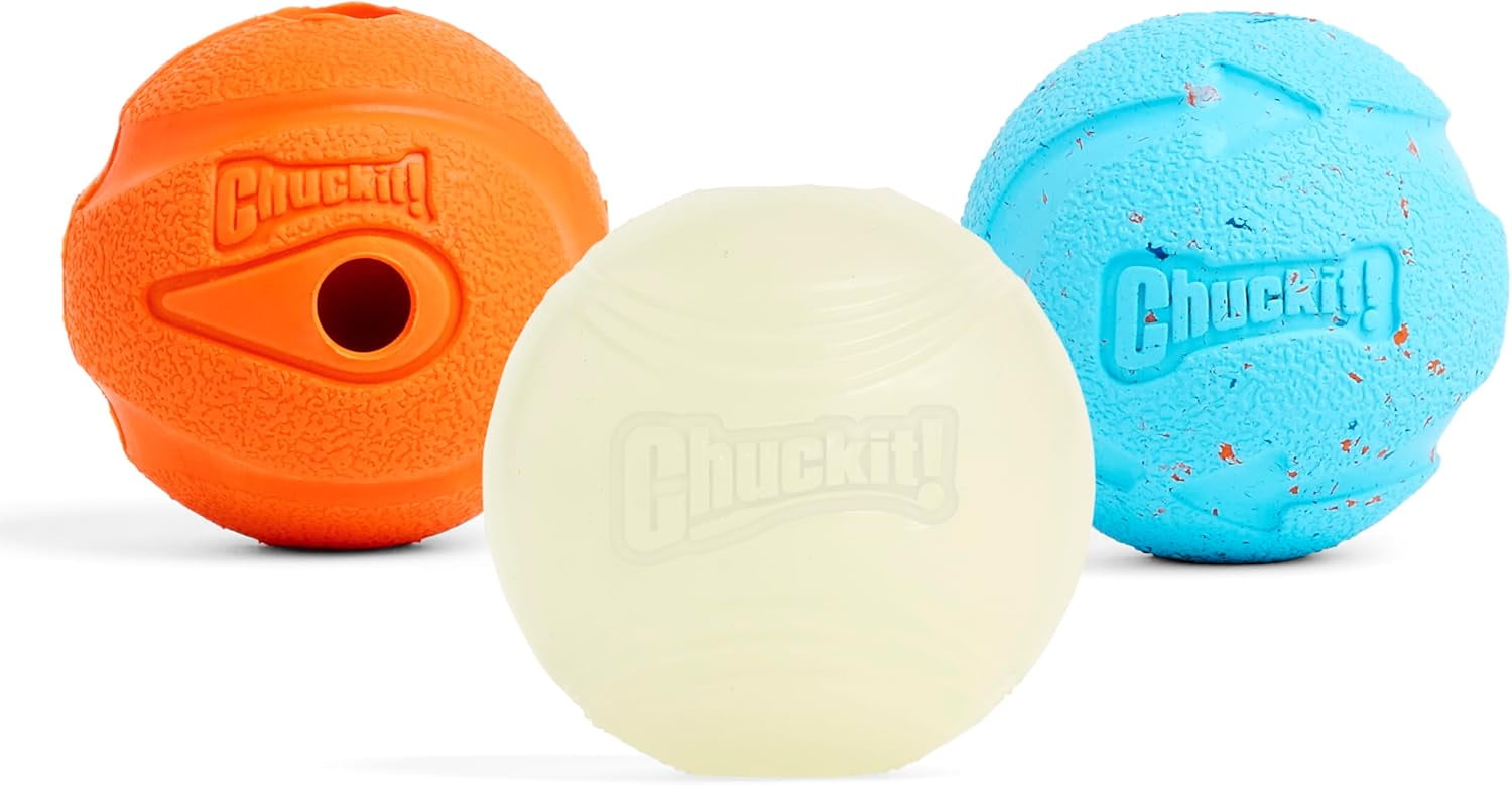 Chuckit Gen 1 Fetch Pack Dog Balls - Interactive , High-Bounce Fetch ...
