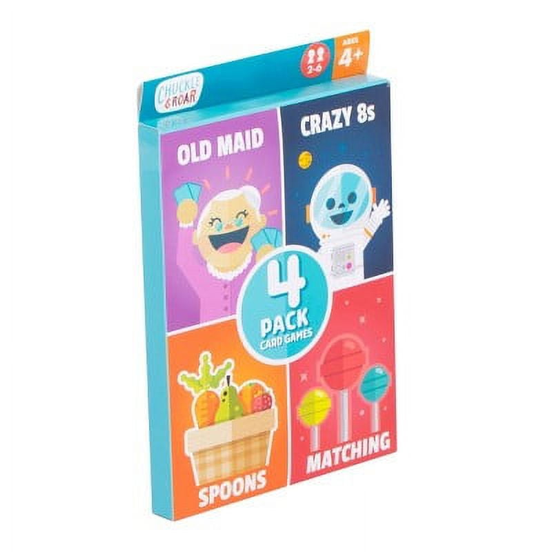 Chuckle & Roar 4pk of Classic Card Games - Old Maid, Spoons, Matching ...