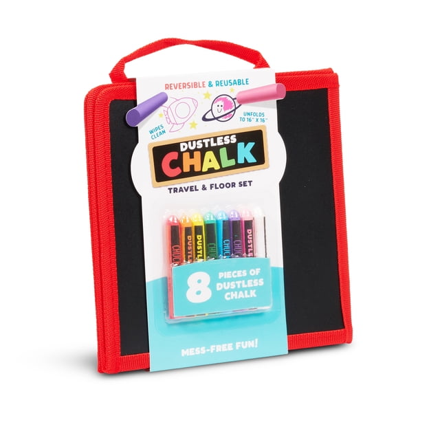 Chuckle & Roar Dustless Chalk, Travel & Floor Set for Children Ages 3 ...