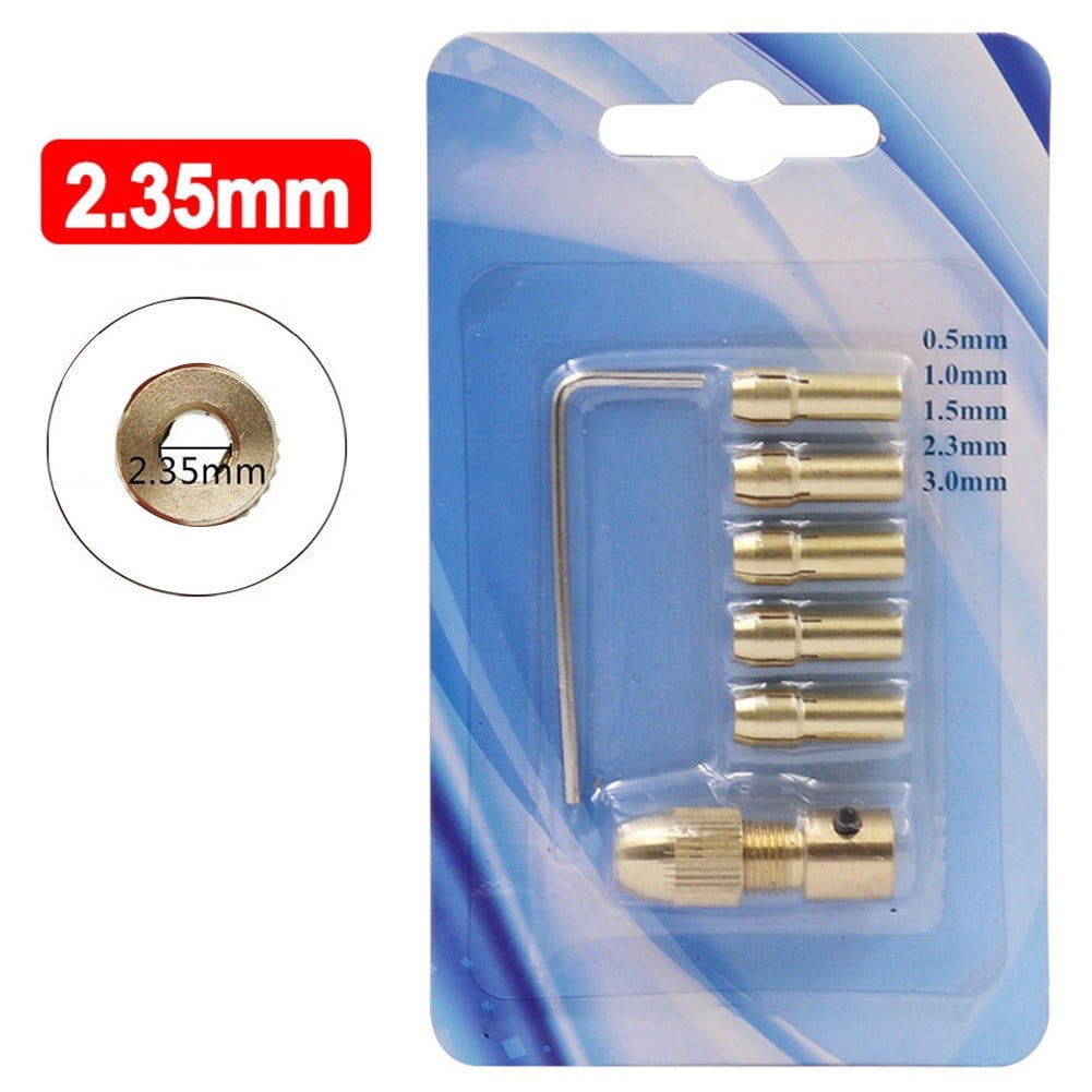 Chucks Adapter Mini Drill 7pc 2.35 3.17 4.05 5.05mm Brass Collet Drill ...