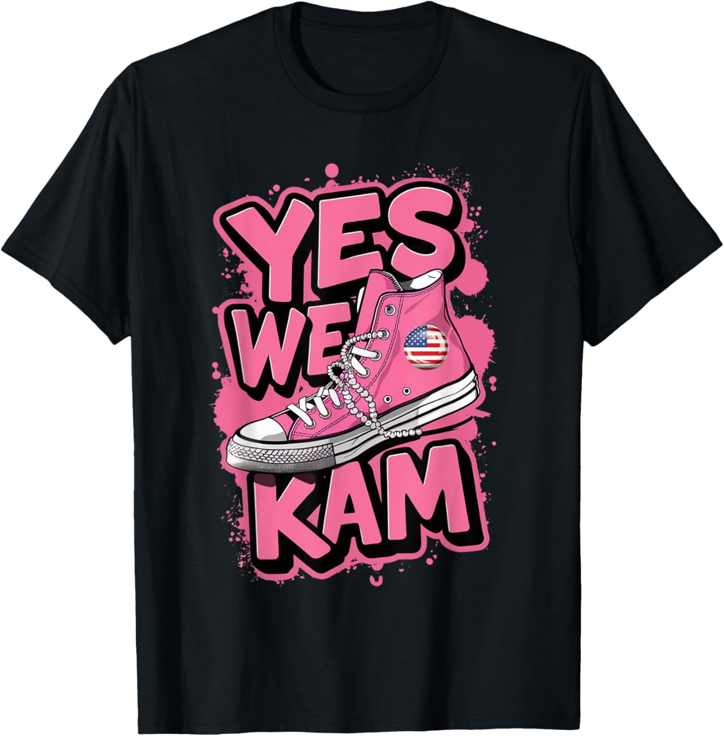 Chucks And Pearls I'M With Her Kamala 2024 Yes We Kam T-Shirt - Walmart.com