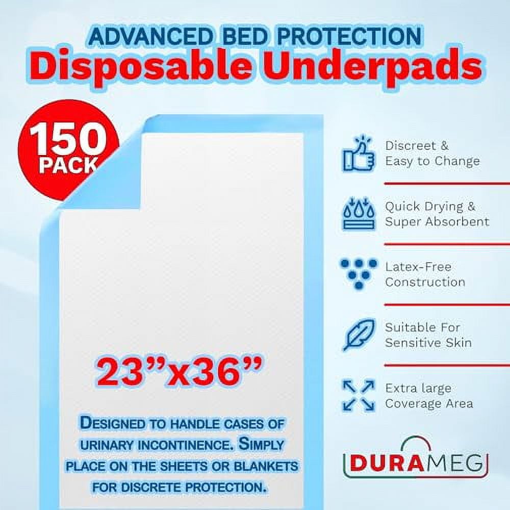 Chucks Disposable [50-Pads] Underpads 36x36 Incontinence Chux Pads - 8g ...