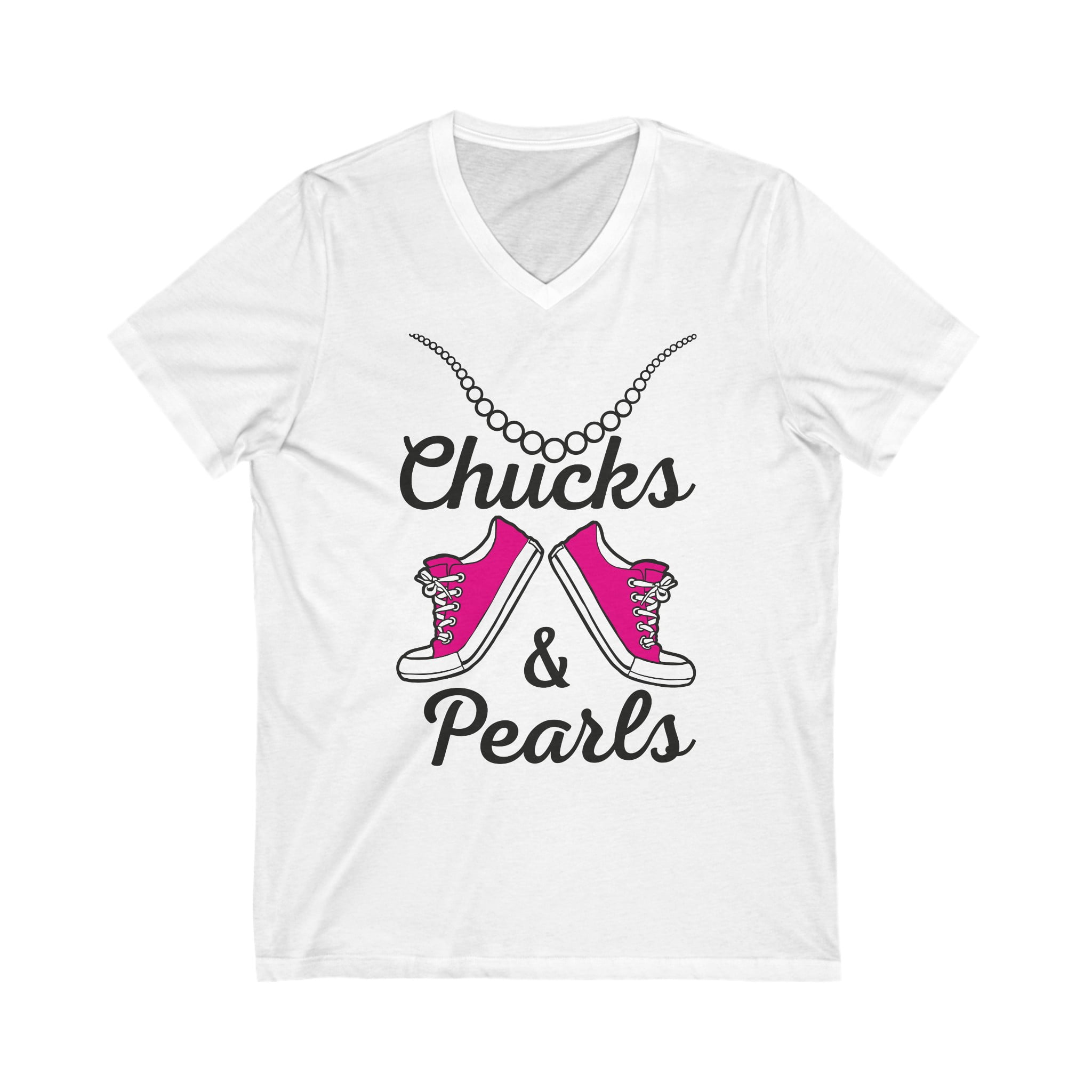 Chucks & Pearls, VP Kamala Harris, V-Neck Tee, Kamala Harris 2024 ...