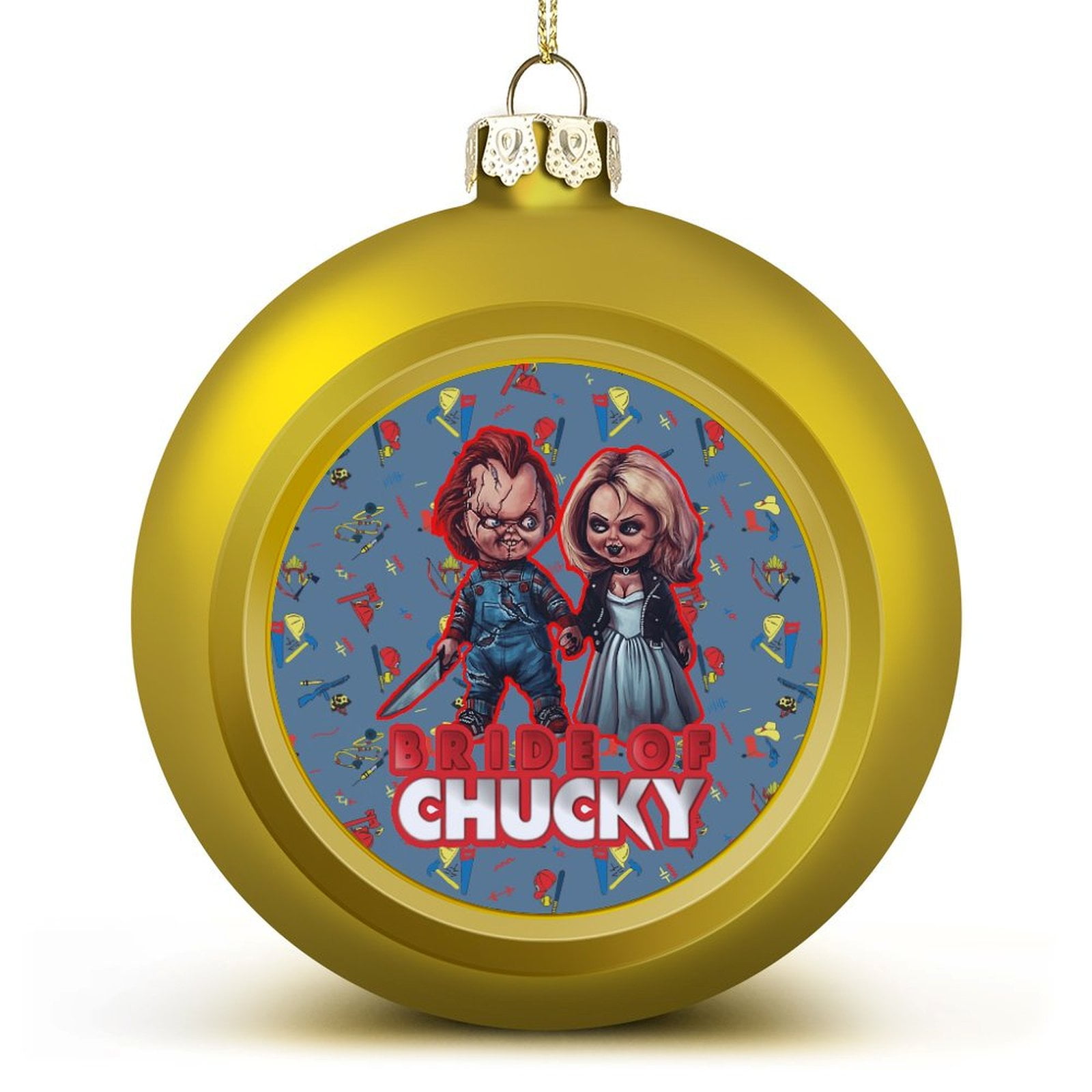 Chucky 2PCS Christmas Balls Christmas Tree Hanging Ornaments Xmas Ball ...