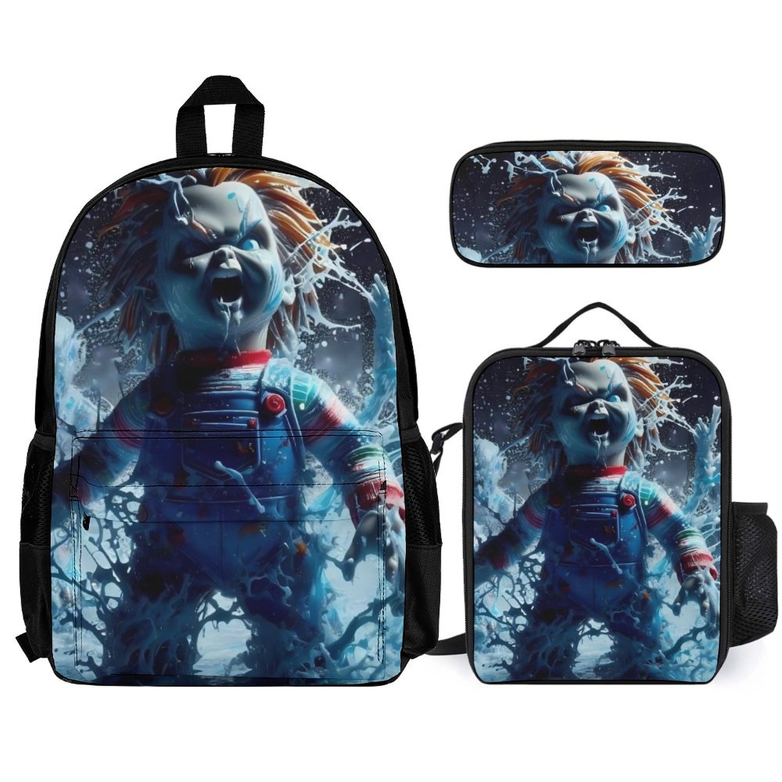 Chucky 3 Pcs Schoolbag Backpack Large Capacity Bookbags Casual Rucksack ...