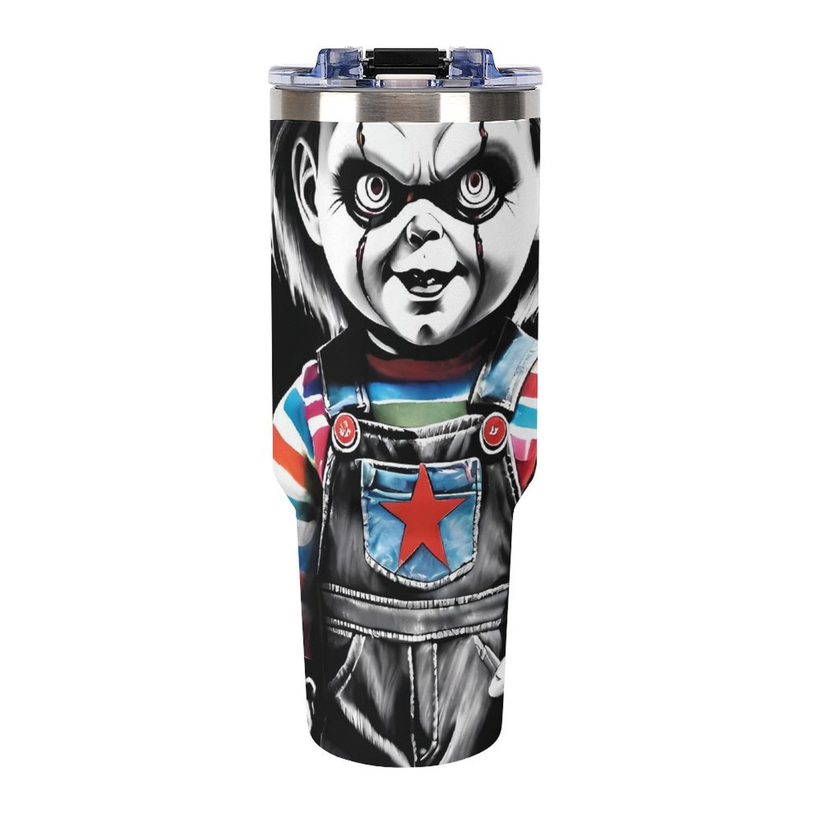 Chucky 40 Oz Large Capacity Car Cup With Lid And Straw Stainless Steel ...