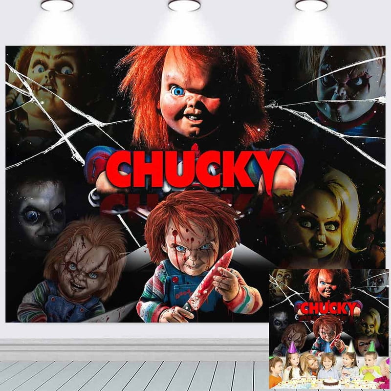 Chucky Backdrop Banner Party Supplies Post Birthday Decorations ...