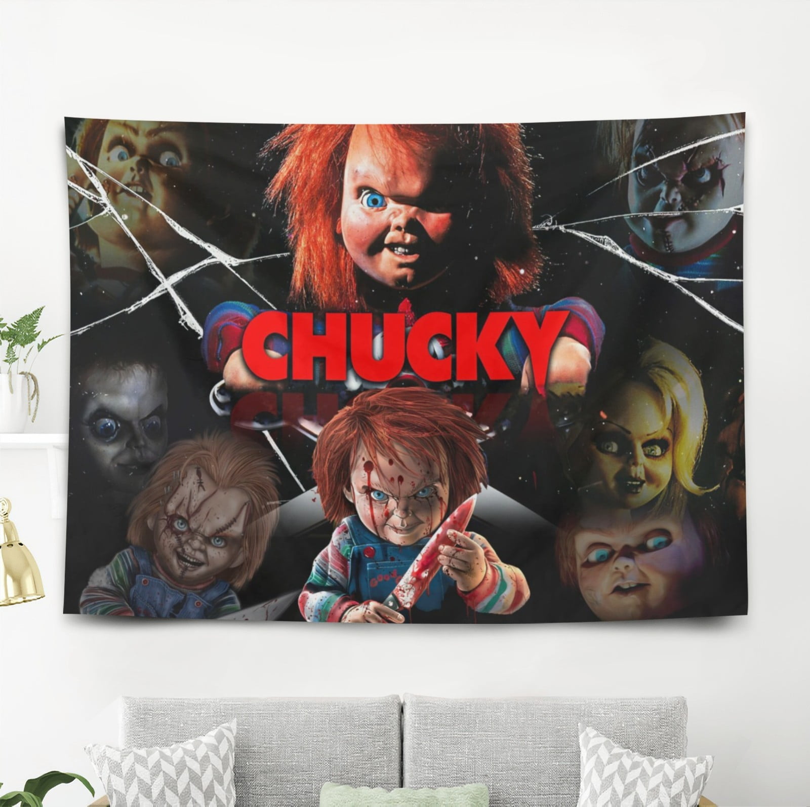 Chucky Banner Tapestry Backdrop Party Supplies Wall Decor Birthday Gift ...