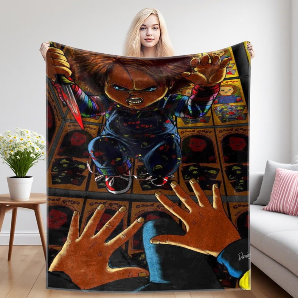 Chucky Blanket Gifts Throw Fan for Girls Boys Kids Fan Lover Christmas ...
