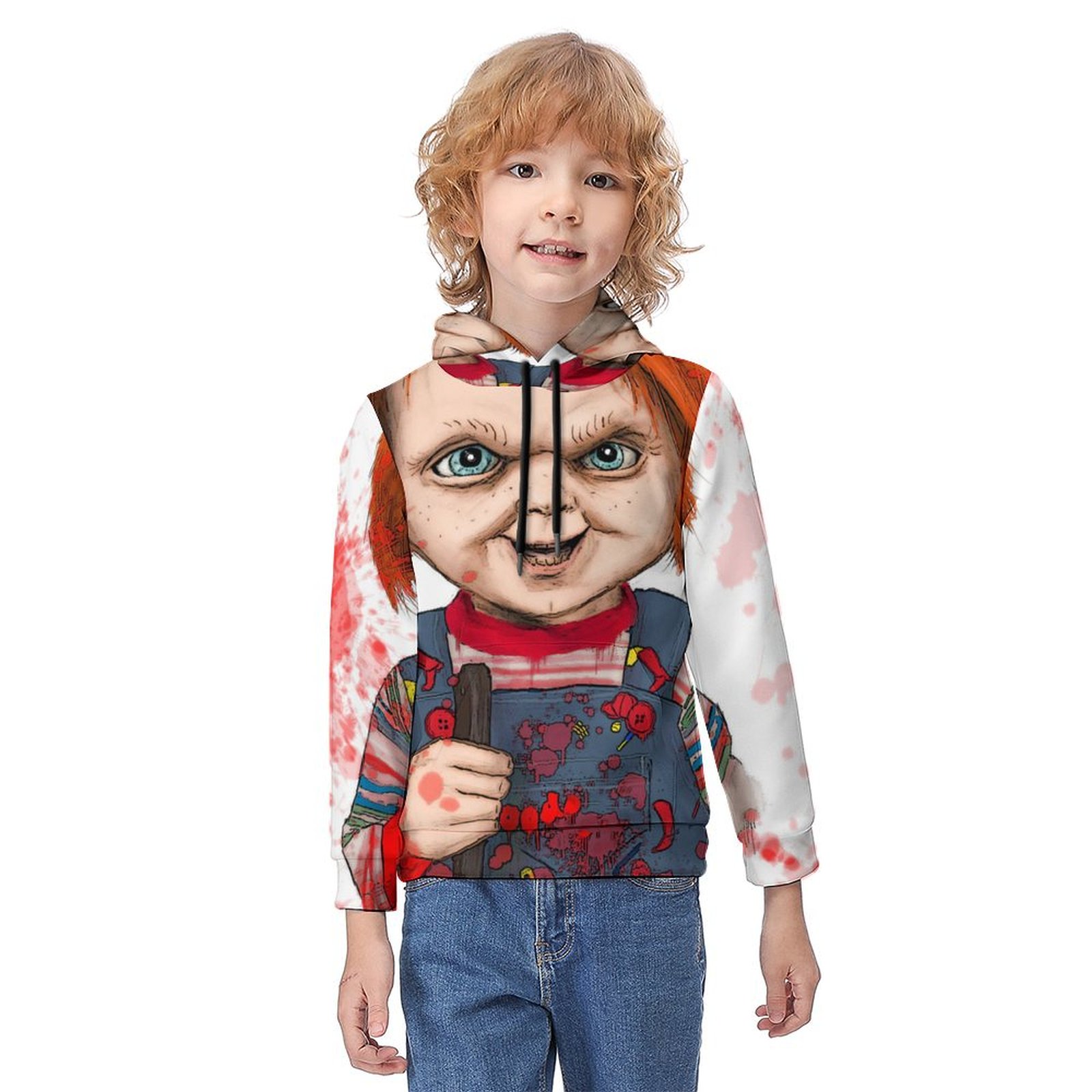Chucky Blood_Splatter Kid's Hoodies Sweatshirt Novelty Fashion Hooded ...