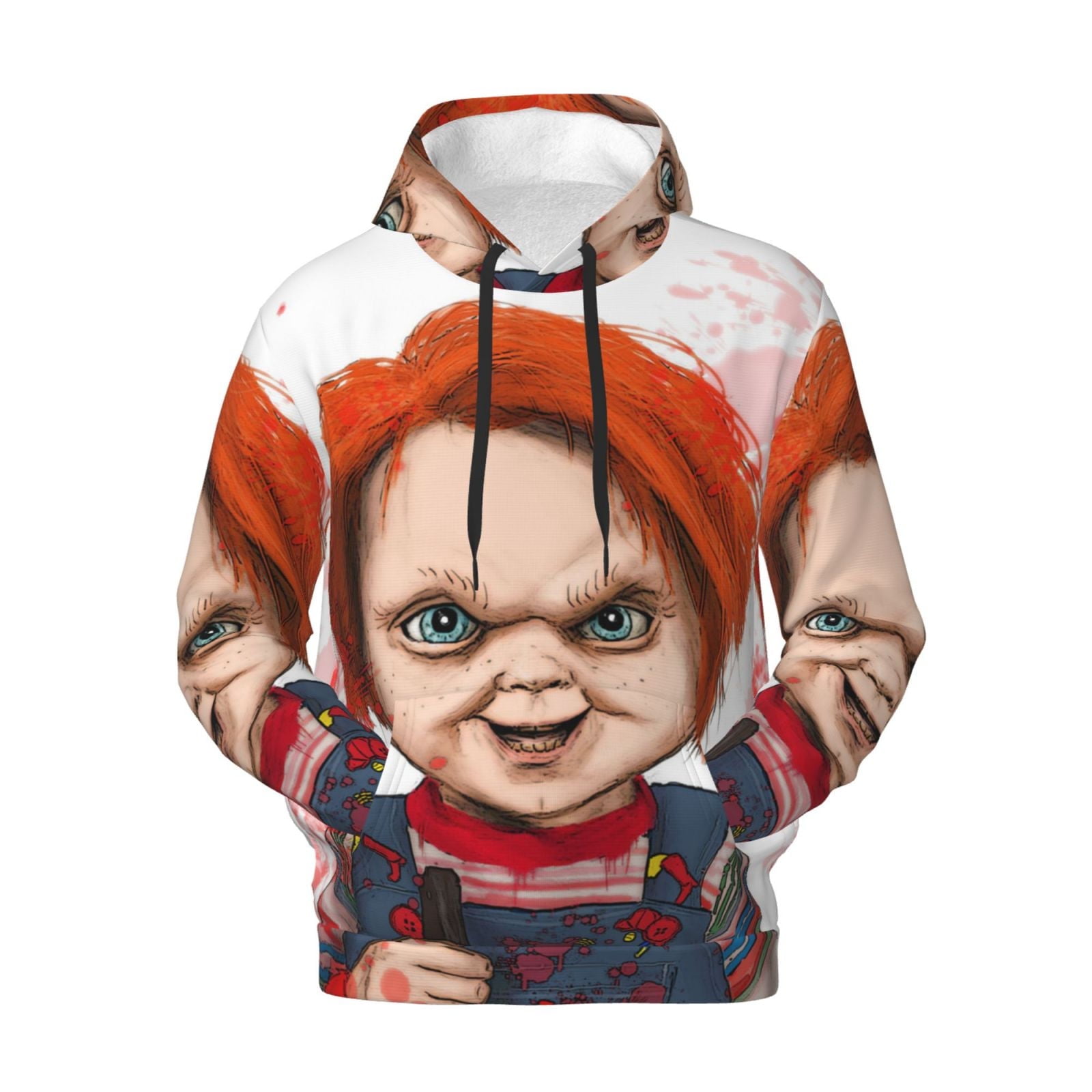 Chucky Blood_Splatter Men's Sweatshirt Hoodies Soft Plush Fleece ...