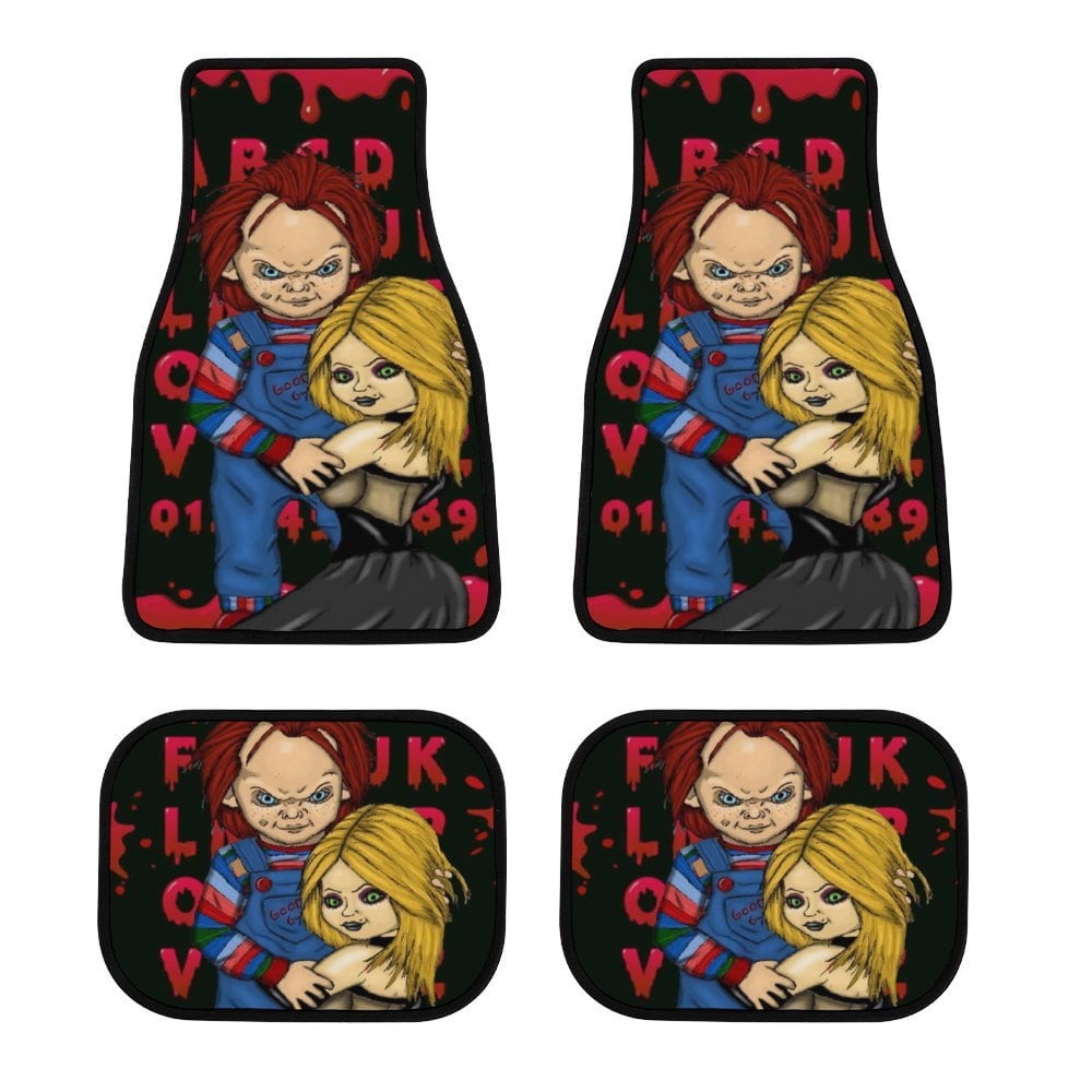 Aoivkut Chucky Car Mat Set, 4-Piece, Washable Polyester Carpet ...