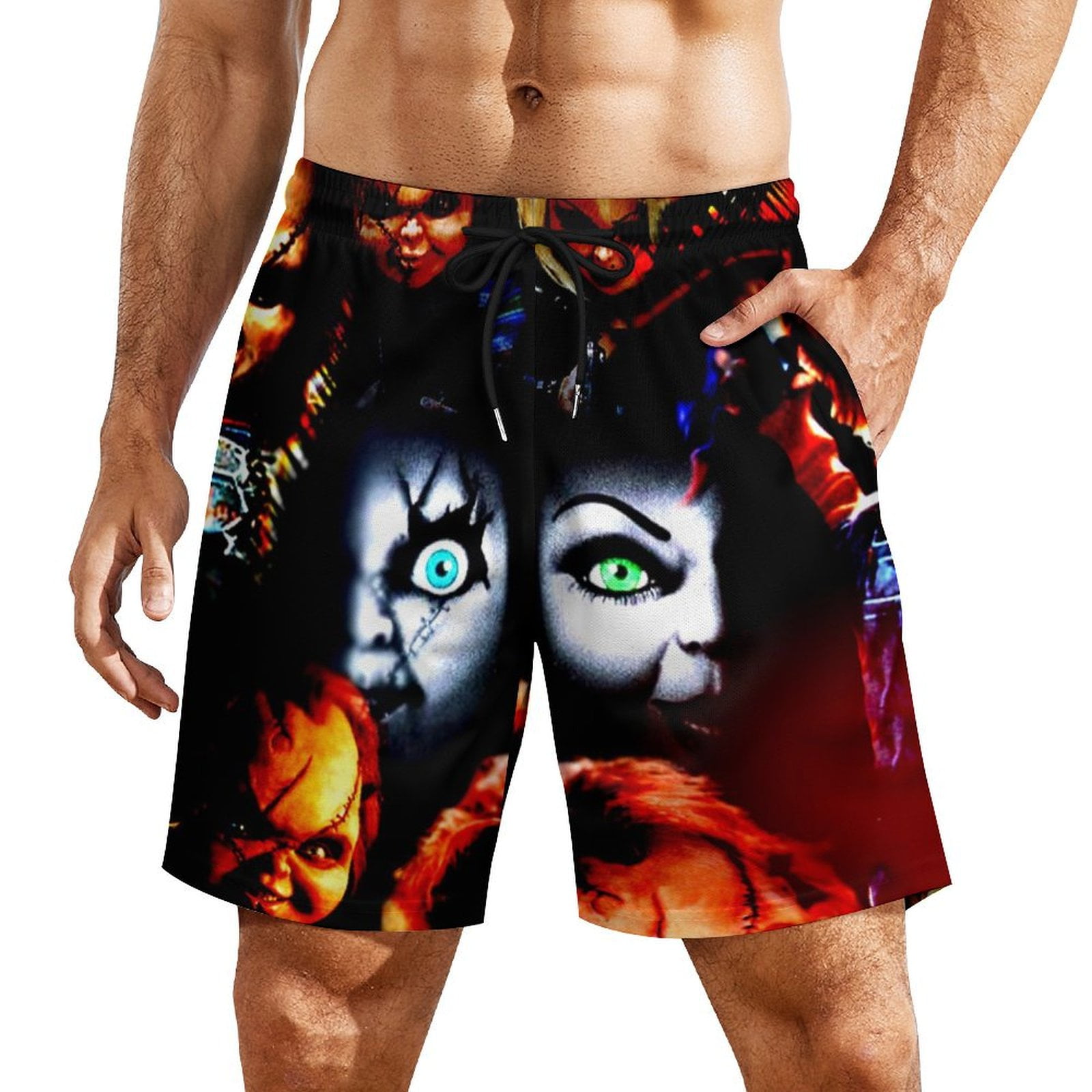 Chucky Character Men's Board Shorts Swim Trunks Quick Dry Beach Short Swimwear Bathing Suit ...