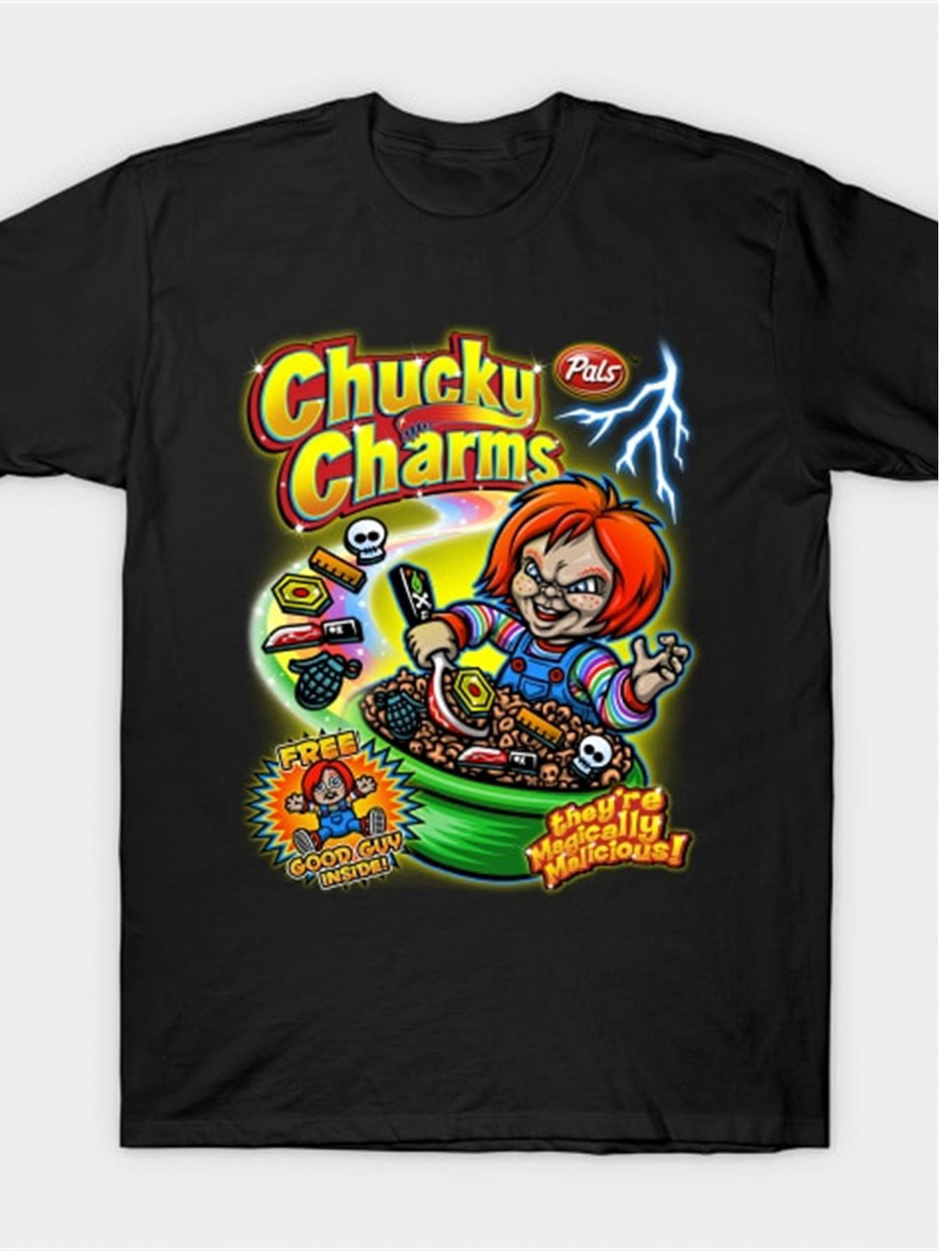 Chucky Charms V2 Graphic T-Shirt, Men'S 100% Cotton Men'S Round Neck ...