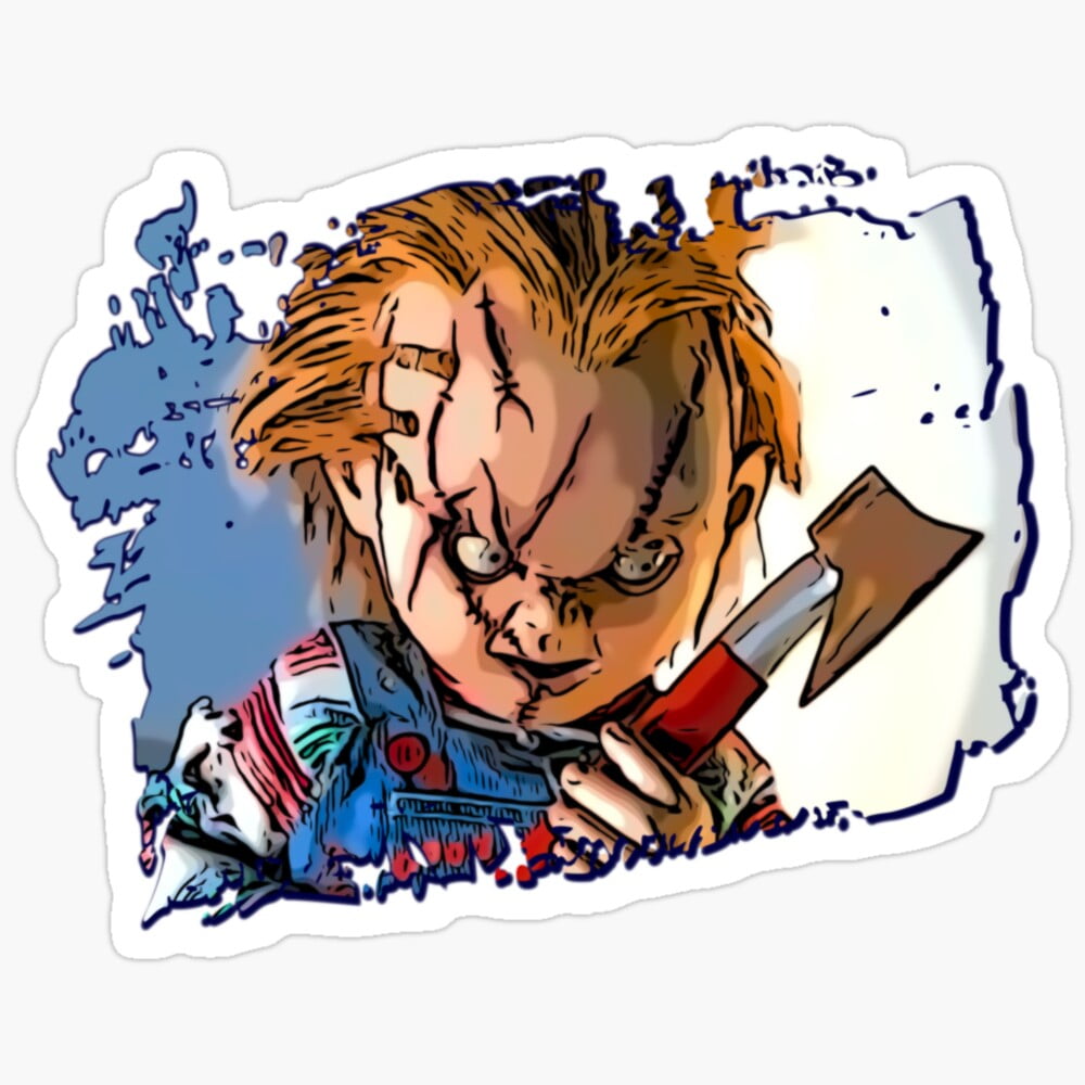 Chucky Child'S Play Doll Sticker Phone Decal Water Bottle Stickers Car ...