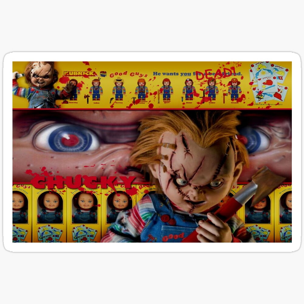 Chucky Child'S Play Doll Sticker Phone Decal Water Bottle Stickers Car ...