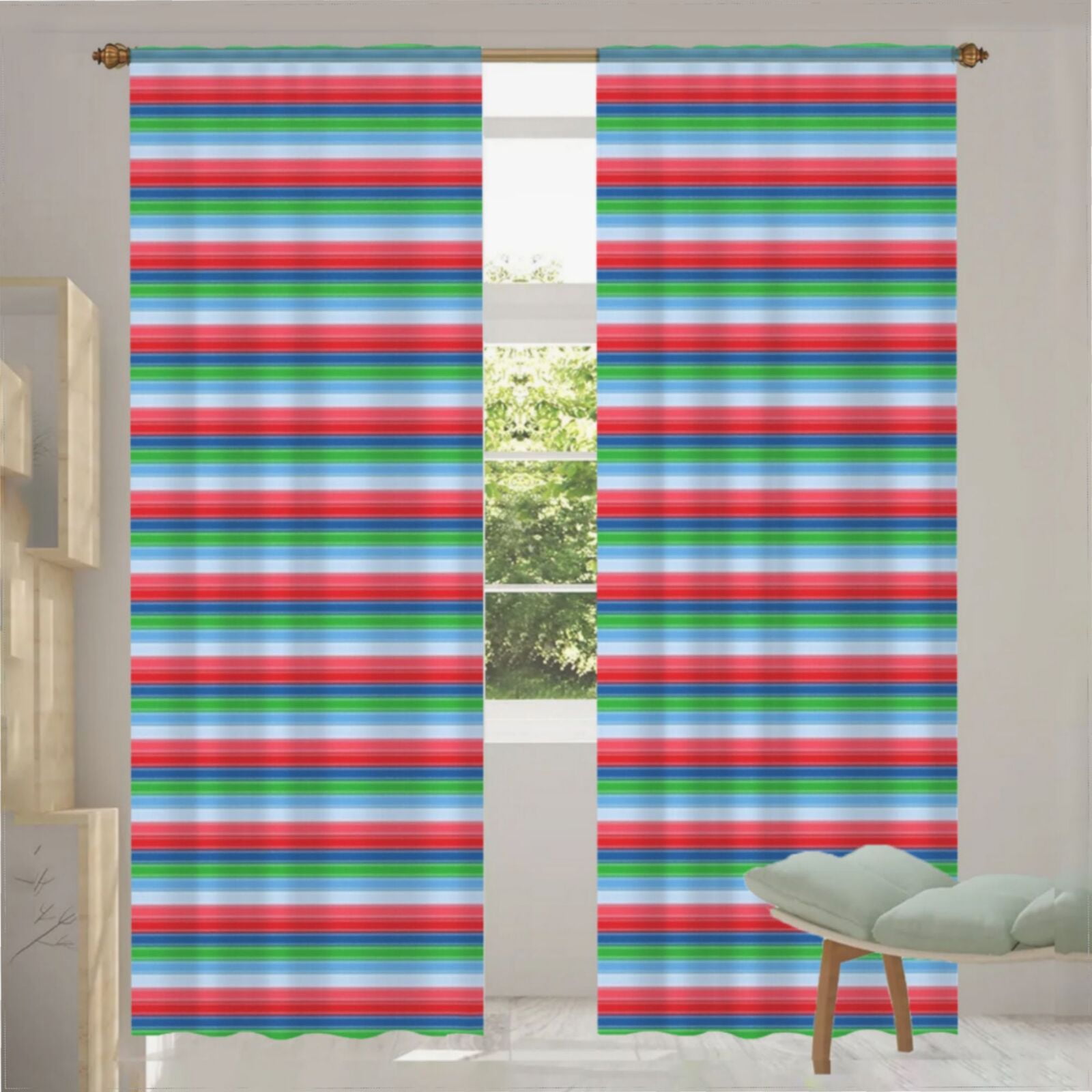 Chucky Child'S Play Good Guys Pattern Tulle Curtain for Living Room ...