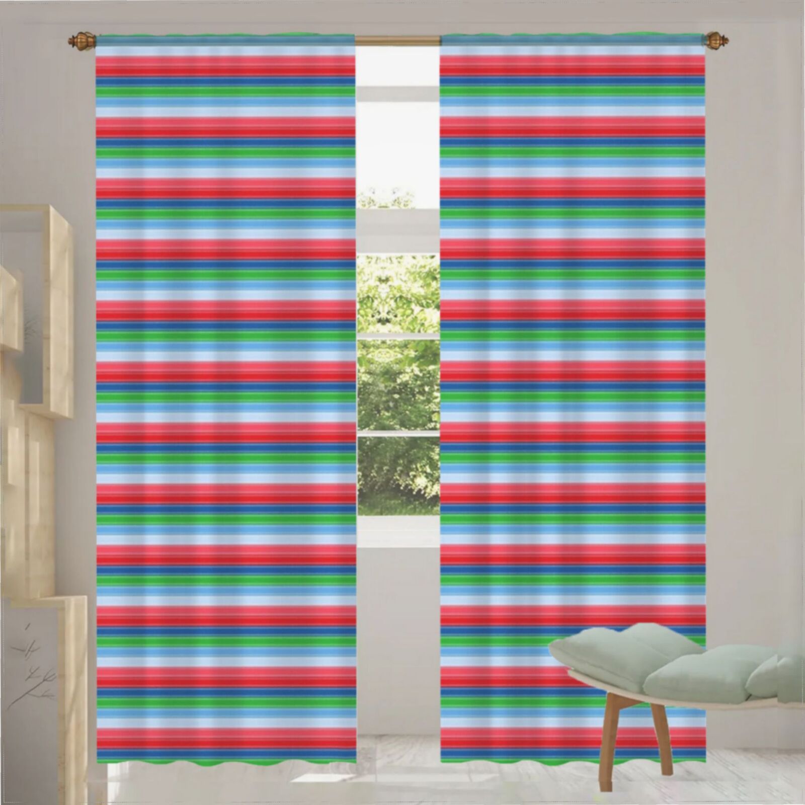 Chucky Child'S Play Good Guys Pattern Window Tulle Curtains for Living ...