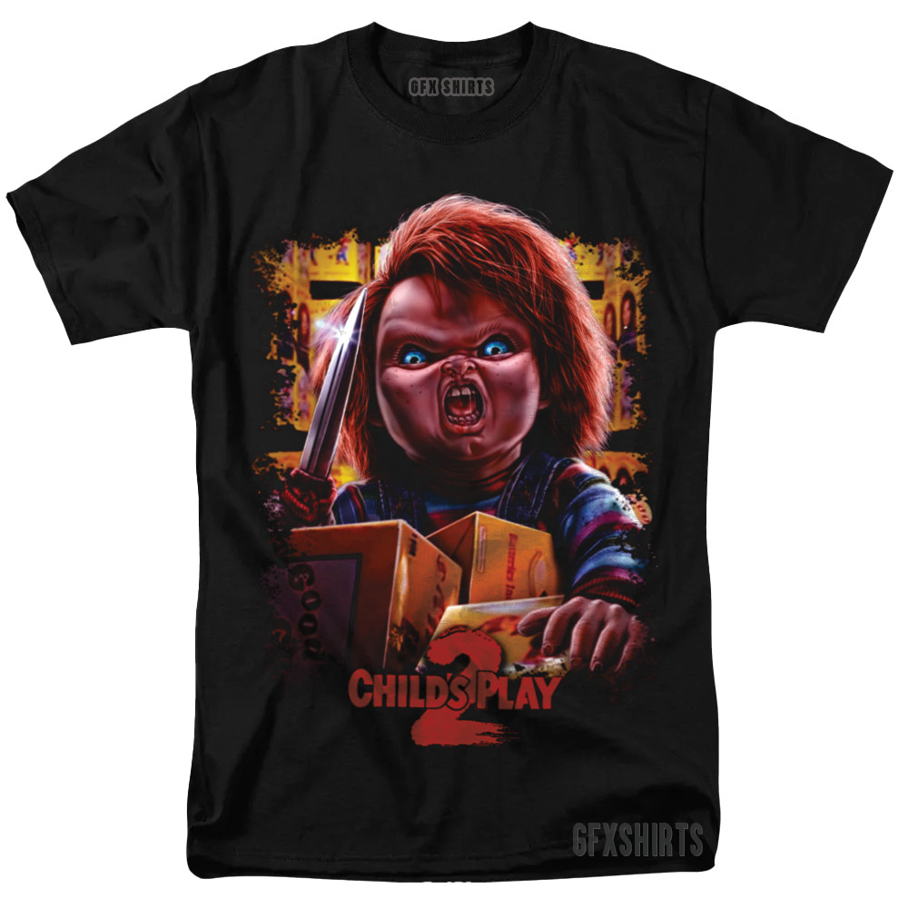 Chucky Child's Play 2 90s Horror Movie vtg Graphic design T-Shirt ...