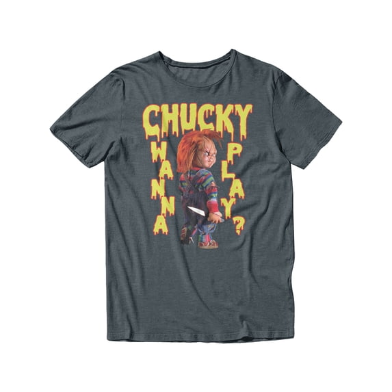 Chucky Child's Play Wanna Play Juniors Graphic Short Sleeve T-Shirt ...