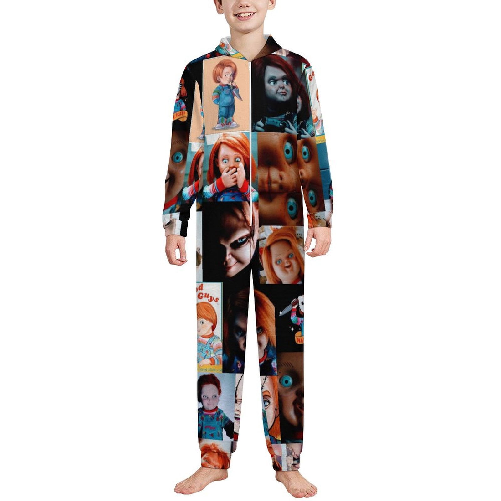 Chucky Children's Home Jumpsuit Pajamas for Boys Girls Onesie Cartoon ...