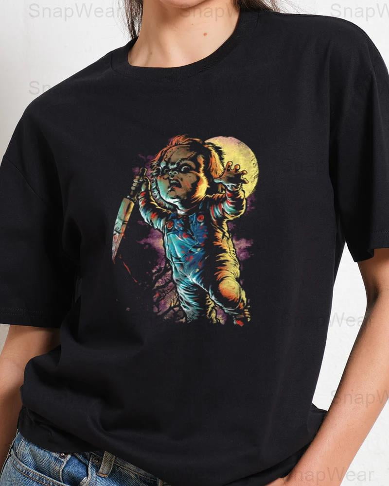 Chucky Childs Play 90s Horror Movie Vintage Slasher Doll Friend T-Shirt ...