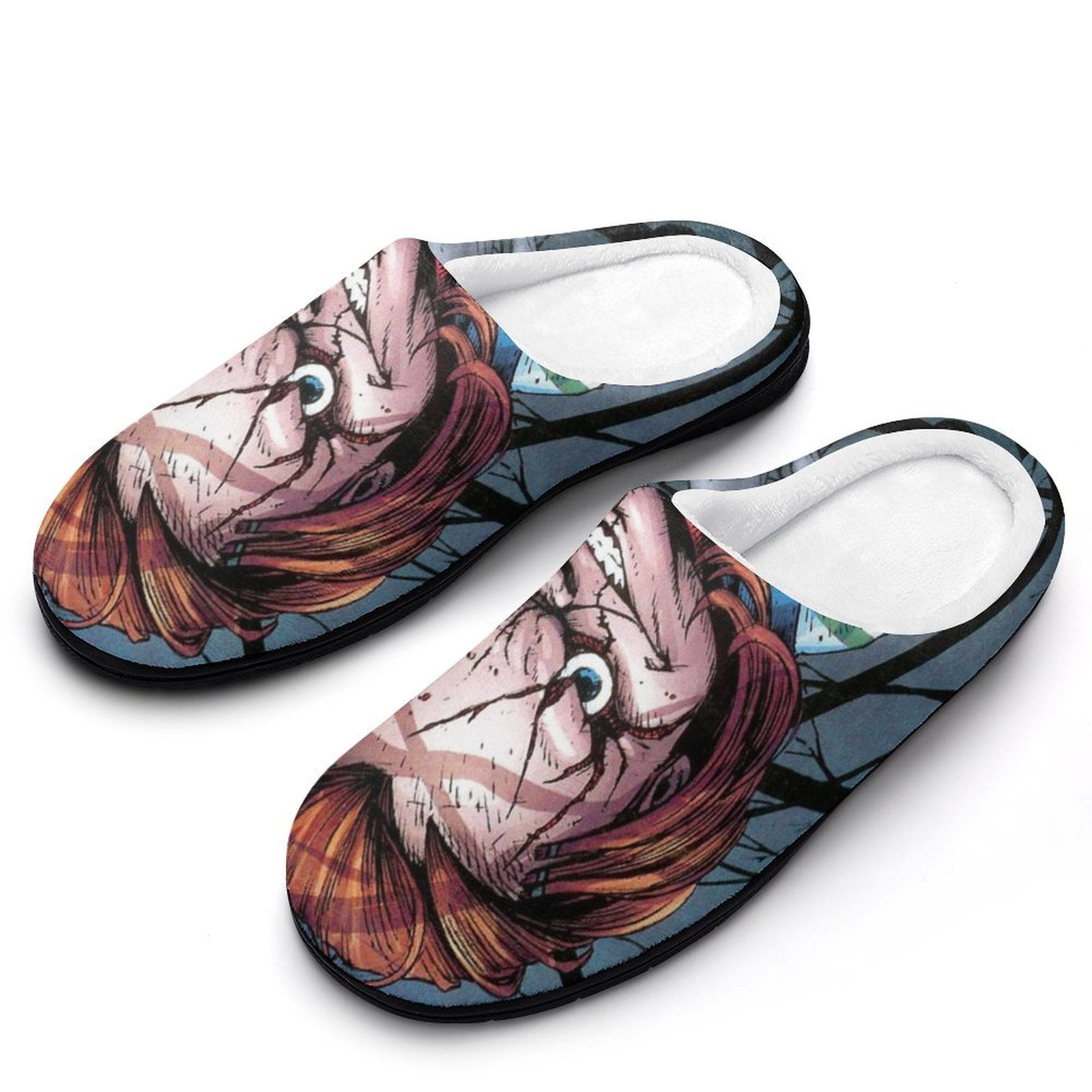Chucky Childs Play Character Men's Cotton Slippers Winter Fuzzy ...