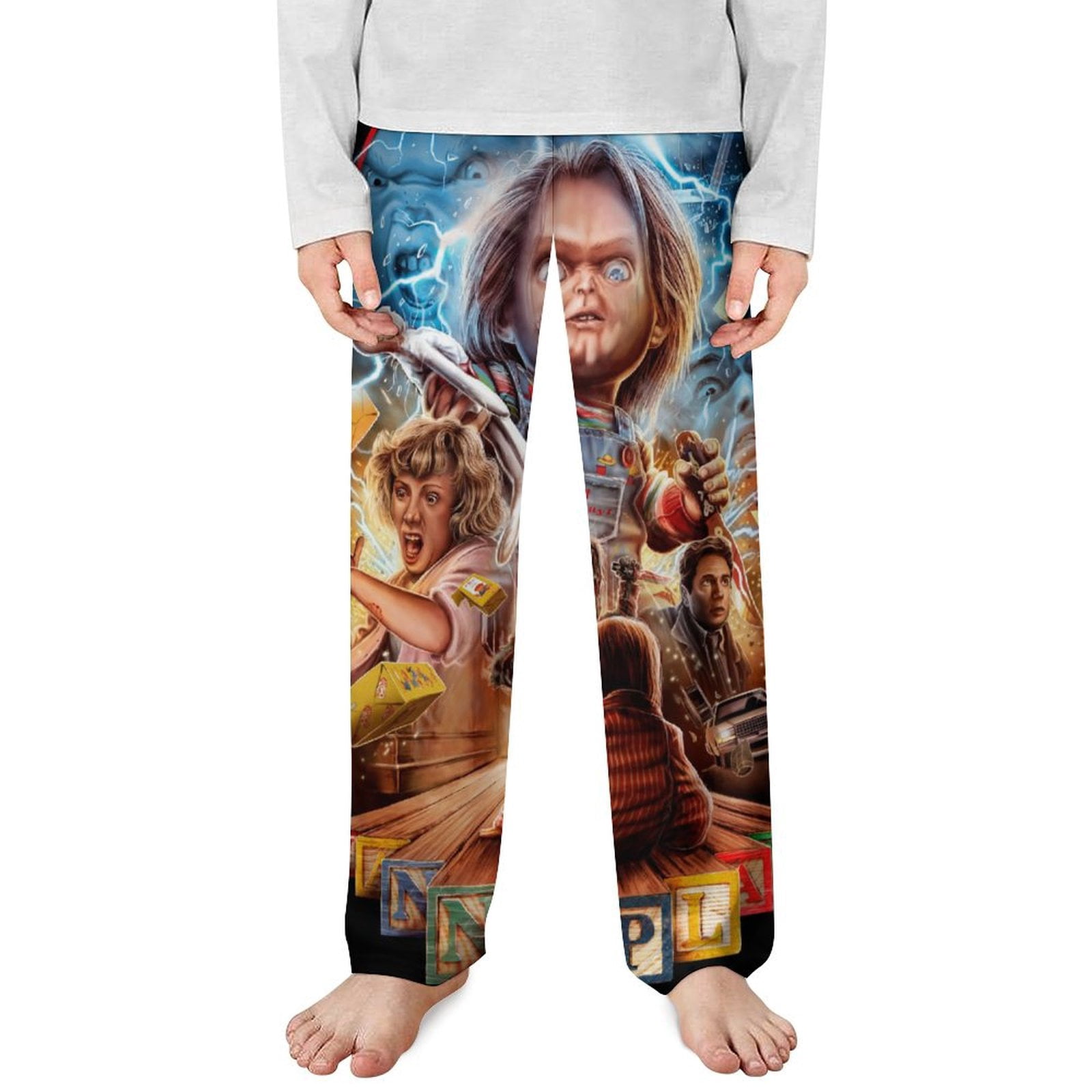 Chucky Childs Play Comfy Pajamas For Kids Cozy Lounge Straight Leg Home ...