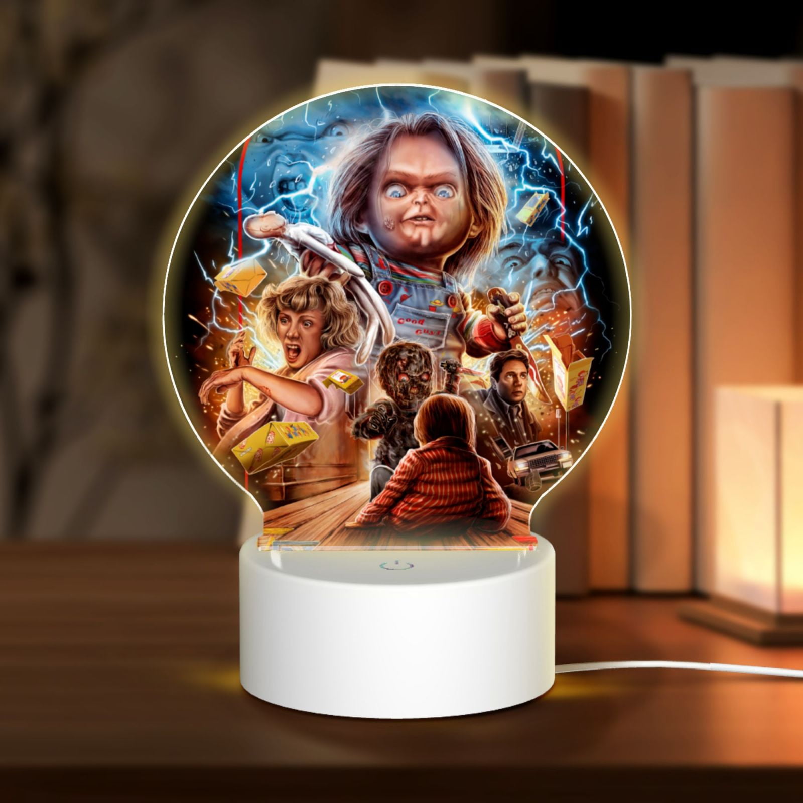 Chucky Childs Play Round Acrylic Night Light Decoration USB Cable LED ...