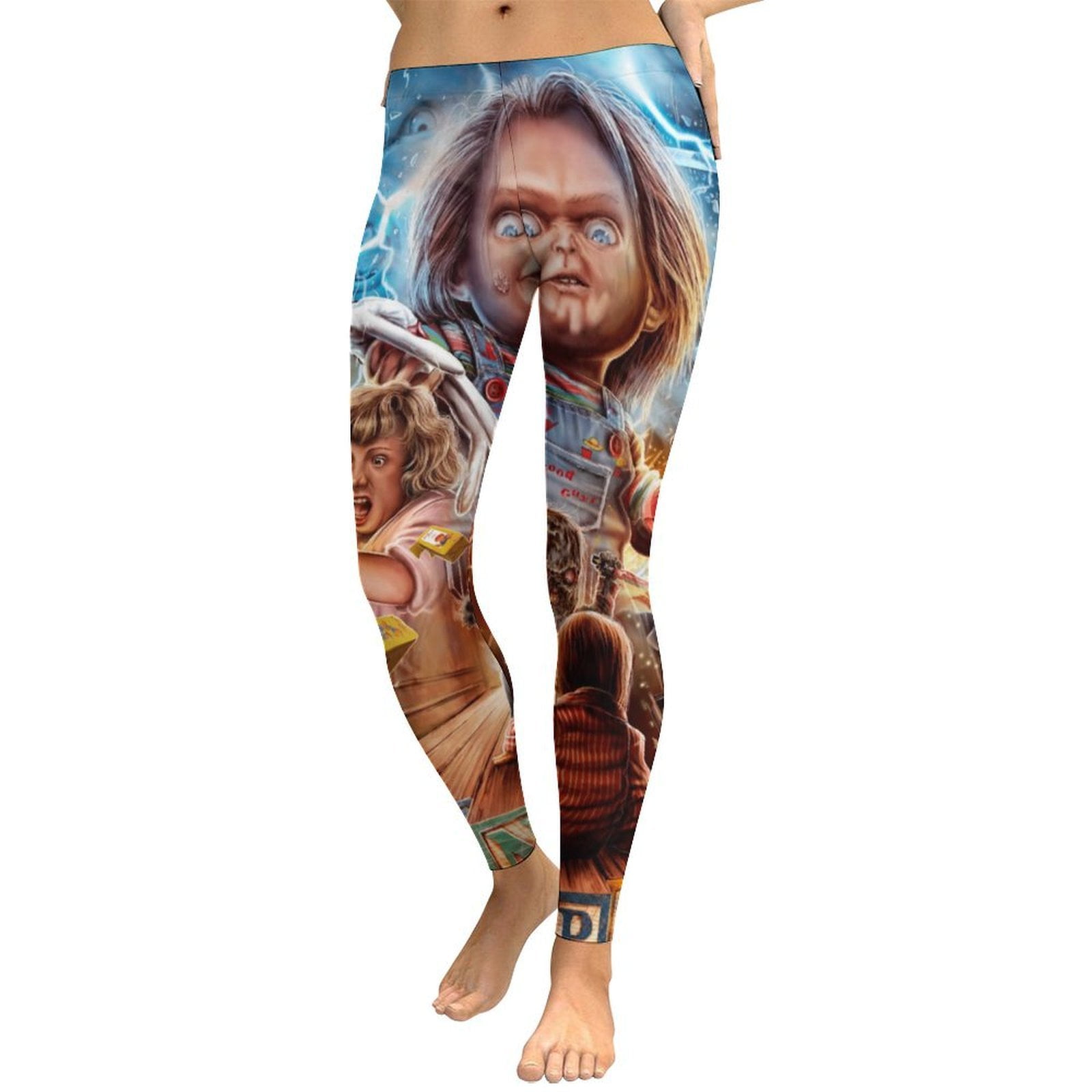 Chucky Childs Play Women's Yoga Pants High Waisted Tummy Control Non ...