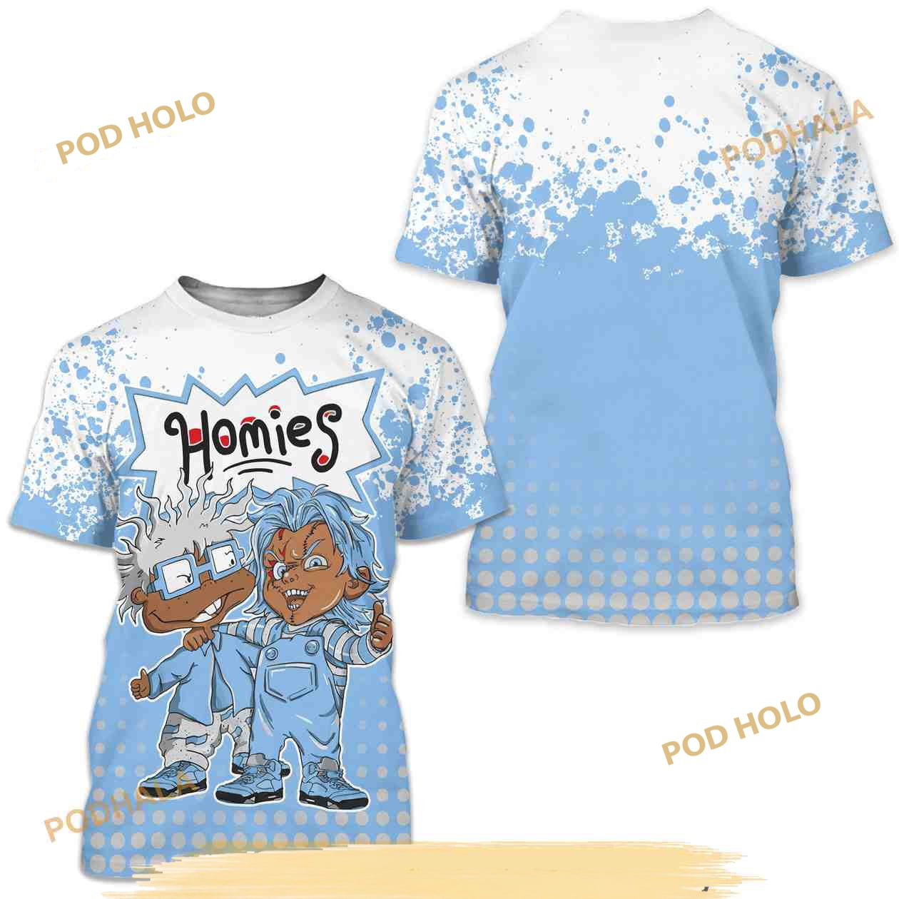 Chucky Chuckie Homie Unisex Sneaker 3D Shirt Match Retro University ...