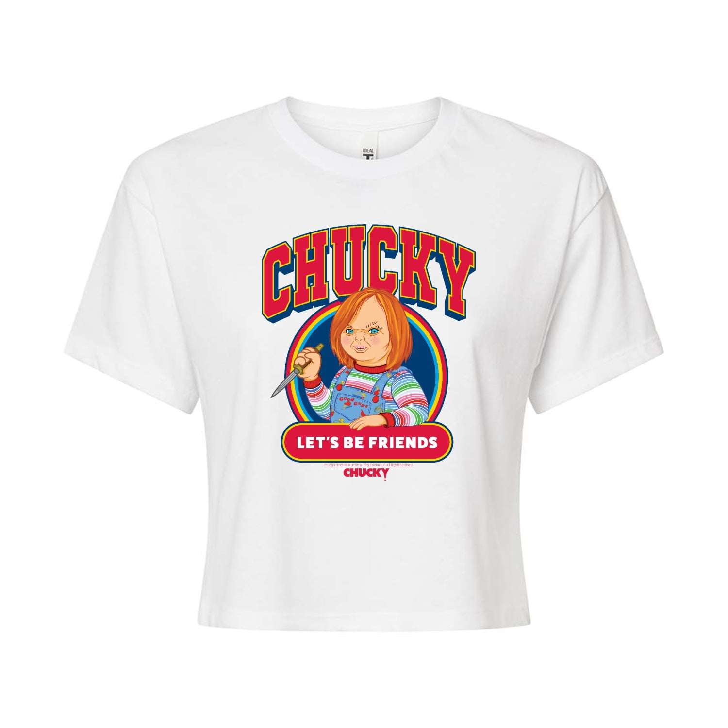 Chucky - Collegiate Logo - Juniors Cropped Graphic T-Shirt - Walmart.com