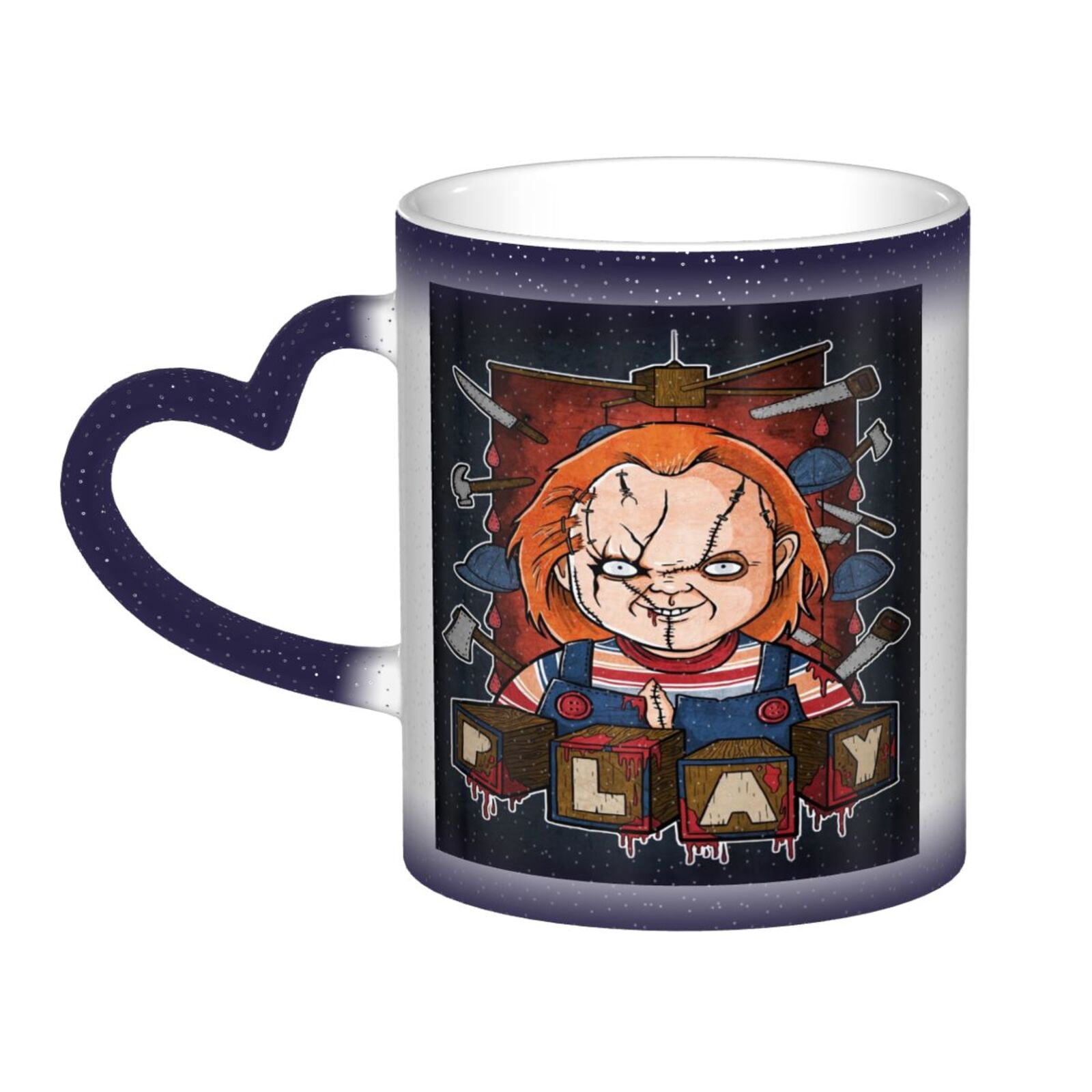 Chucky Color Changing Starry Sky Mug Heat Sensitive Coffee Cups with ...