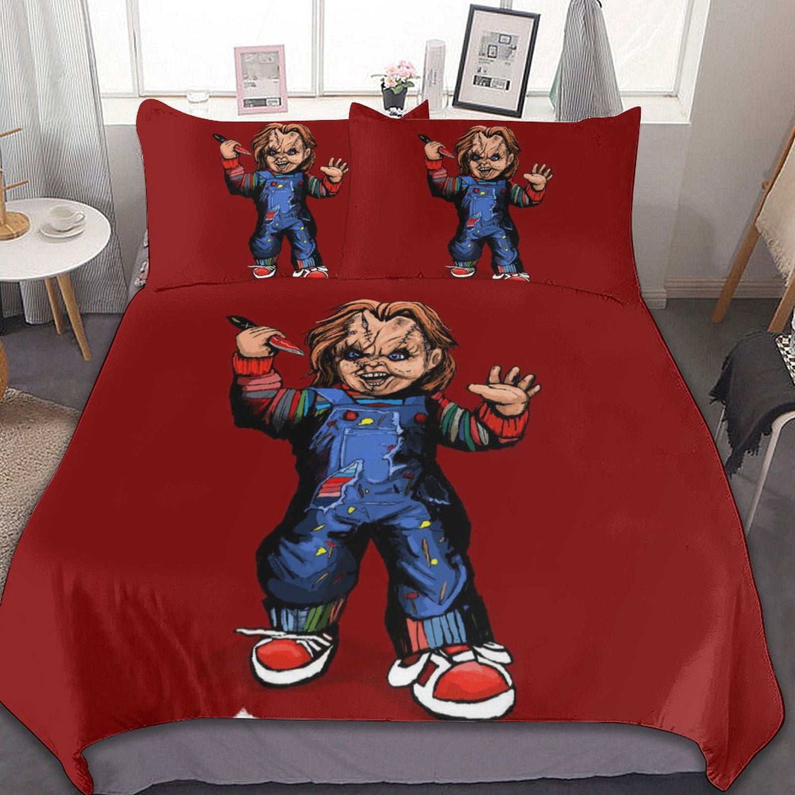 Chucky Comic 3 Piece Bedding Sets Decor Comforter Sets With One Duvet ...