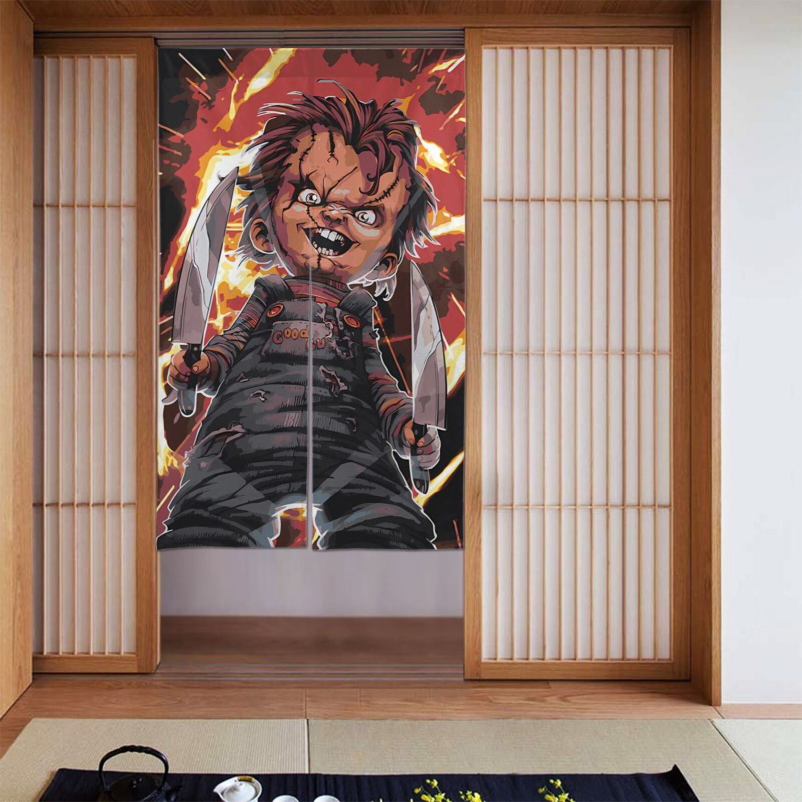 Chucky Curtain For Bedroom Door Window Curtains Door Sidelight Curtain ...
