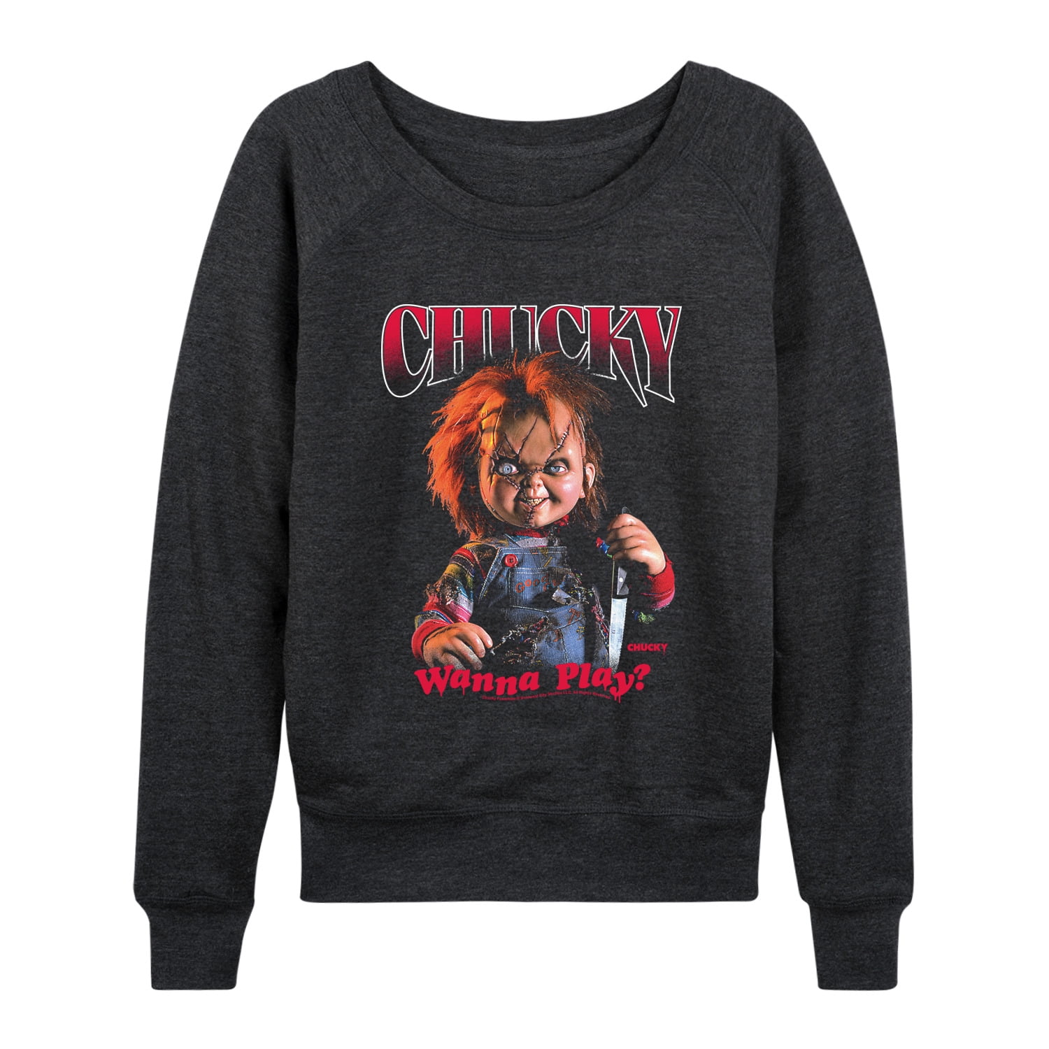 Chucky - Dark Portrait - Women's French Terry Long Sleeve Pullover ...