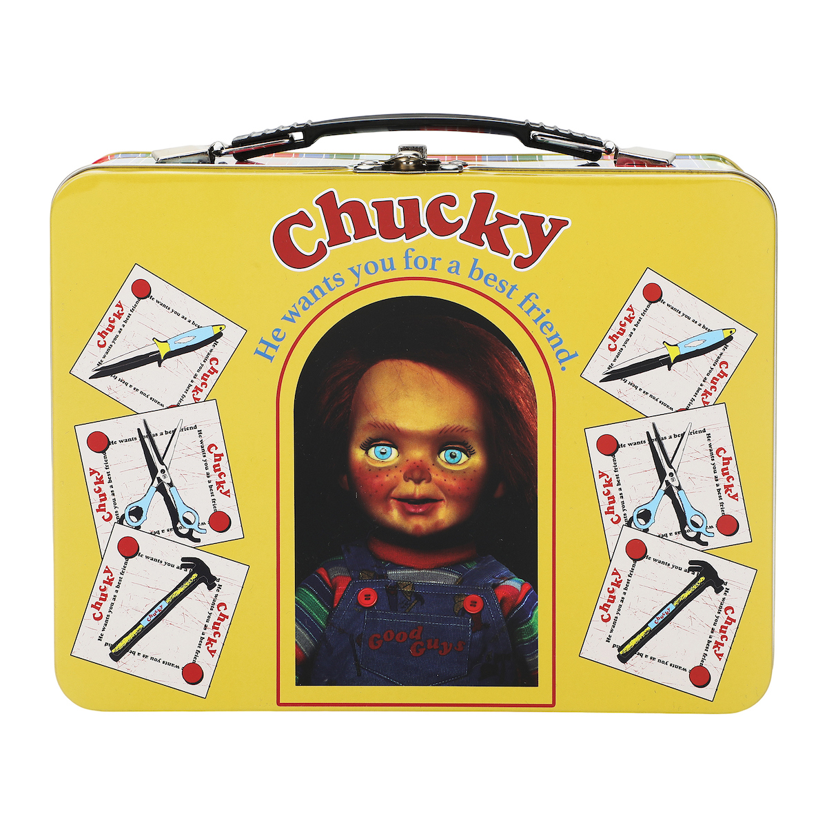 Chucky Doll Box Yellow Tin Tote - Walmart.com