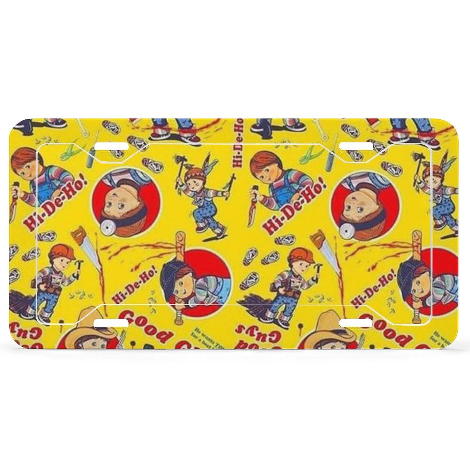 Chucky Doll Childs Play License Plate Covers Frames Aluminum Auto Truck ...